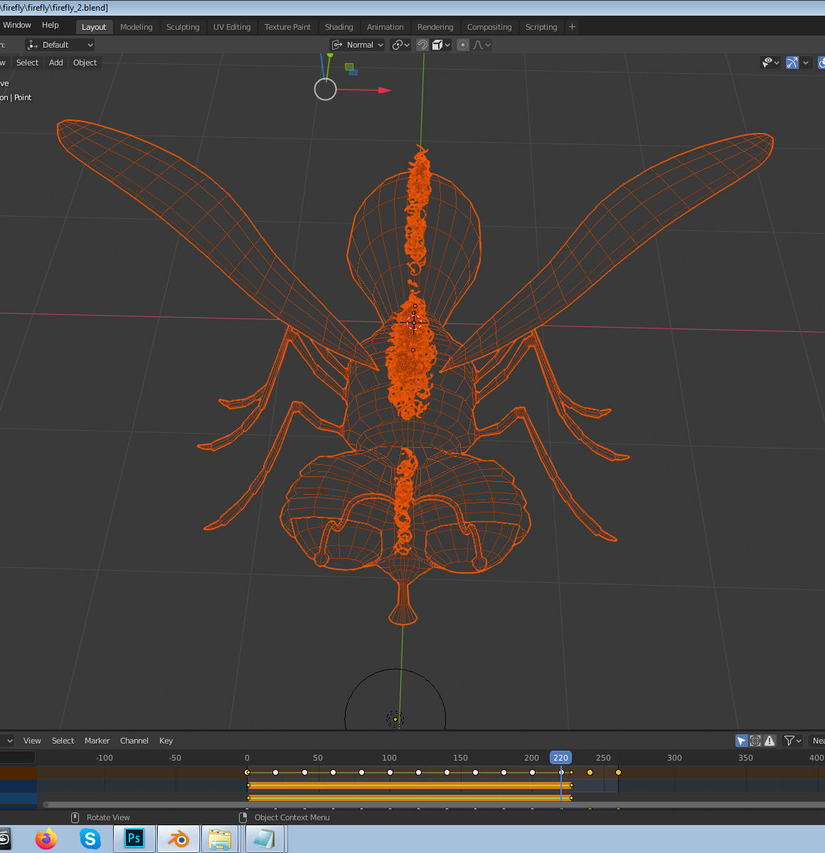 firefly fly 3D model animated rigged | CGTrader