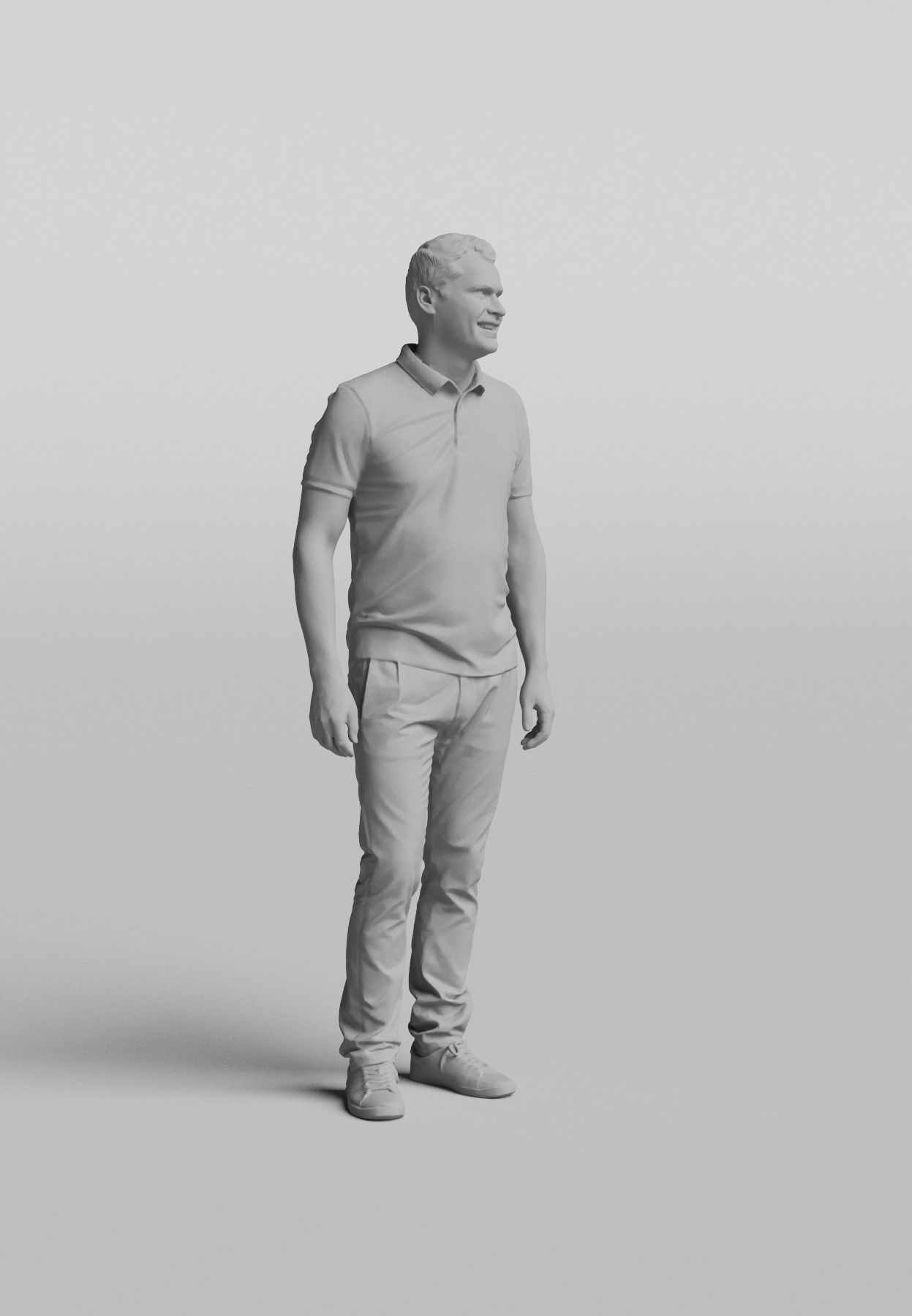 Humano Man standing and looking 0519 3D model | CGTrader