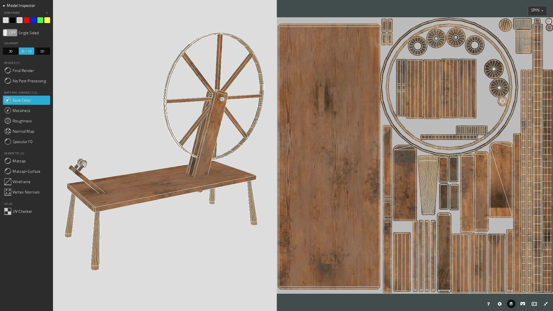 3D model Medieval Spinning Wheel VR / AR / low-poly | CGTrader