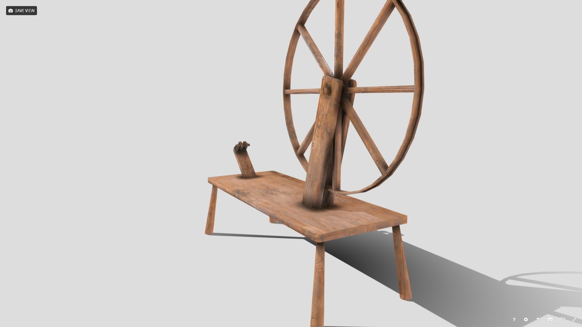 3D model Medieval Spinning Wheel VR / AR / low-poly | CGTrader