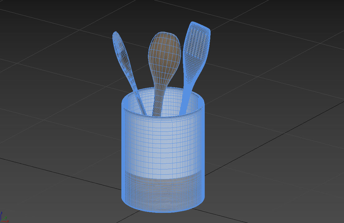 Kitchen Utensil Holder free 3D model | CGTrader