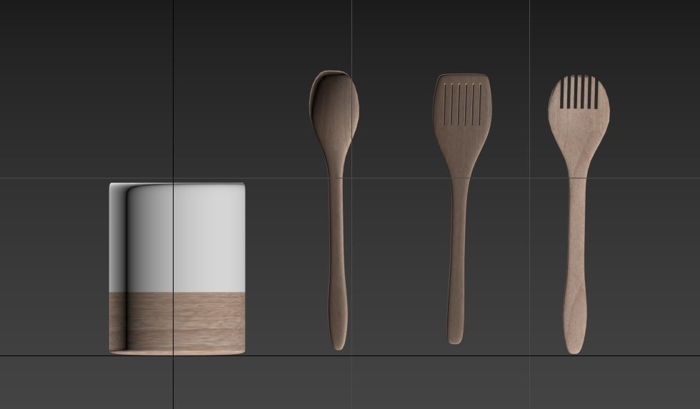 Kitchen Utensil Holder free 3D model | CGTrader