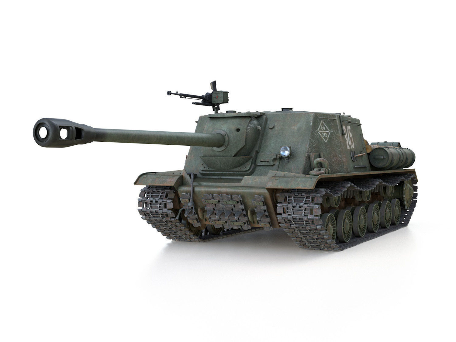 ISU-122S - 245 - Soviet Assault Gun 3D model | CGTrader