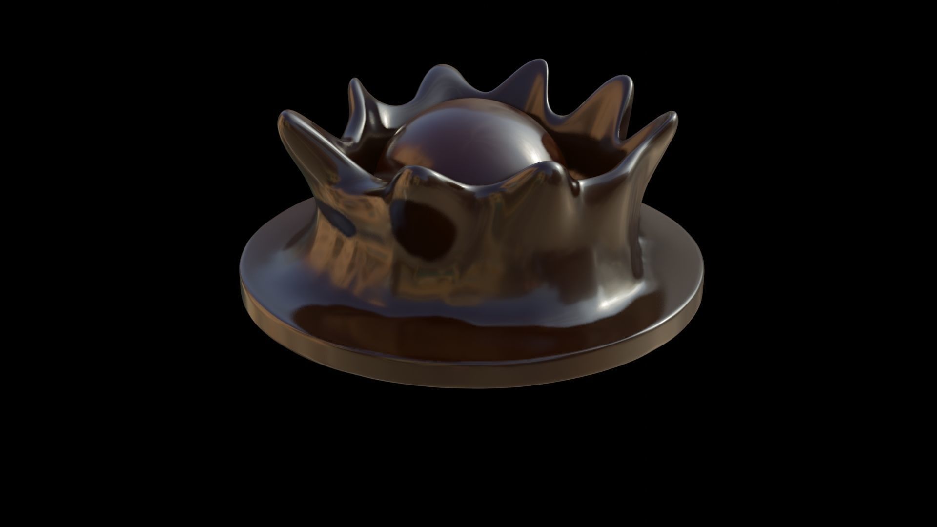 3D model Chocolate splash 3d model texture 2k 4k VR / AR / low-poly ...