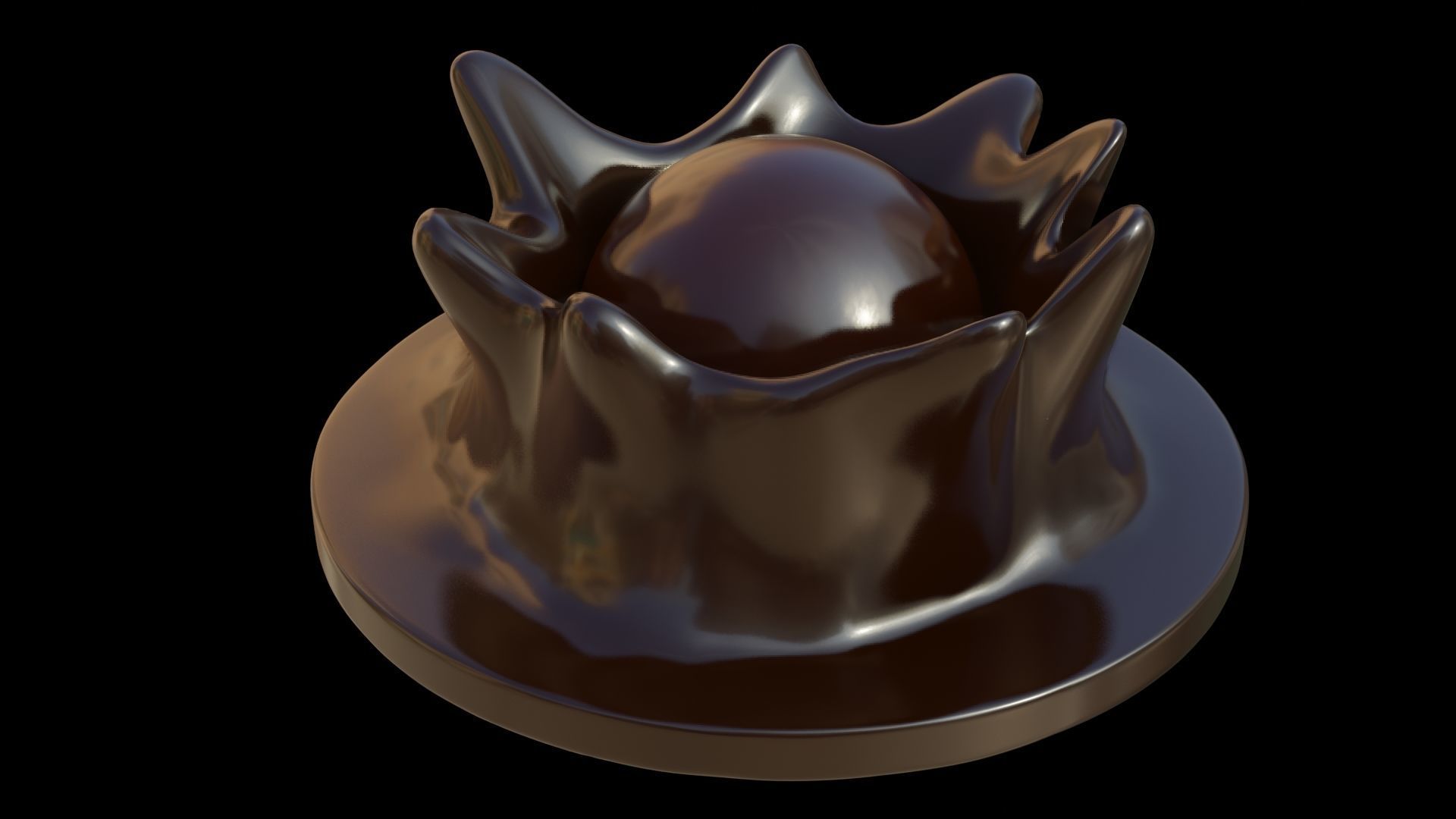 3D model Chocolate splash 3d model texture 2k 4k VR / AR / low-poly ...
