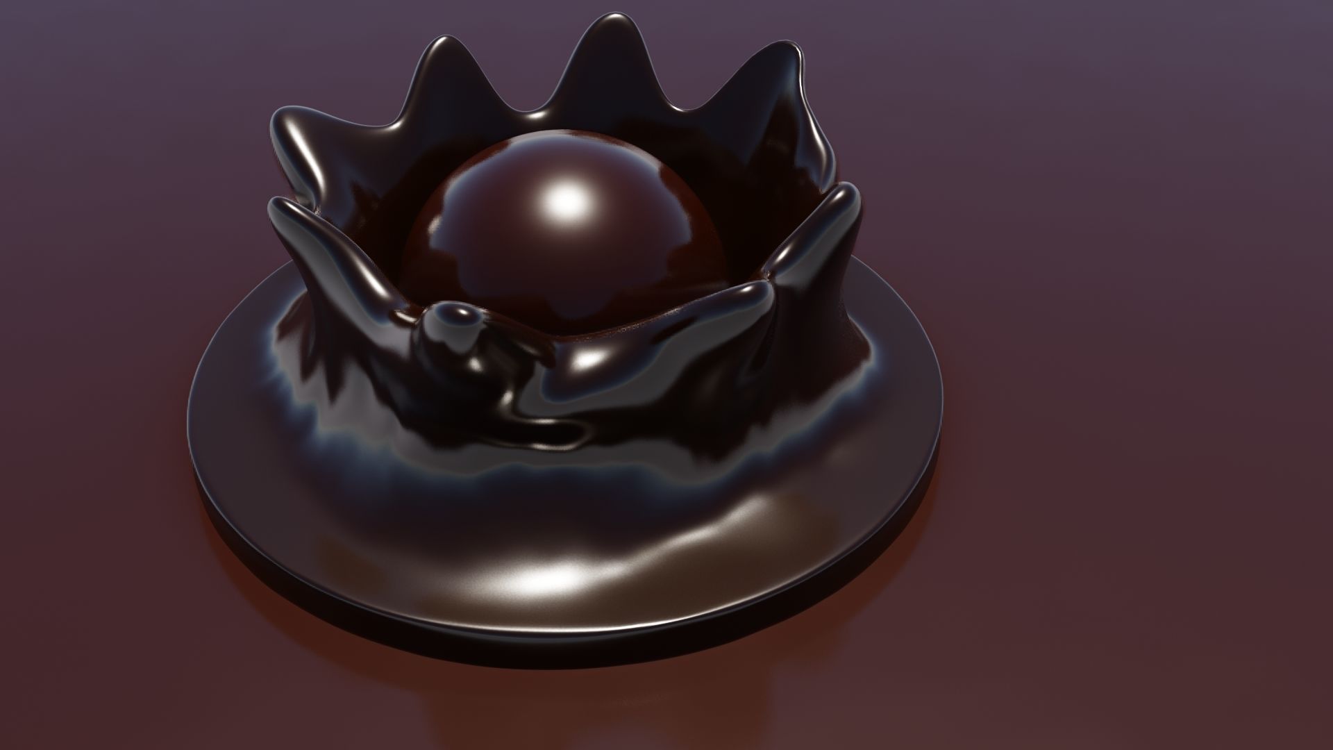 3D model Chocolate splash 3d model texture 2k 4k VR / AR / low-poly ...
