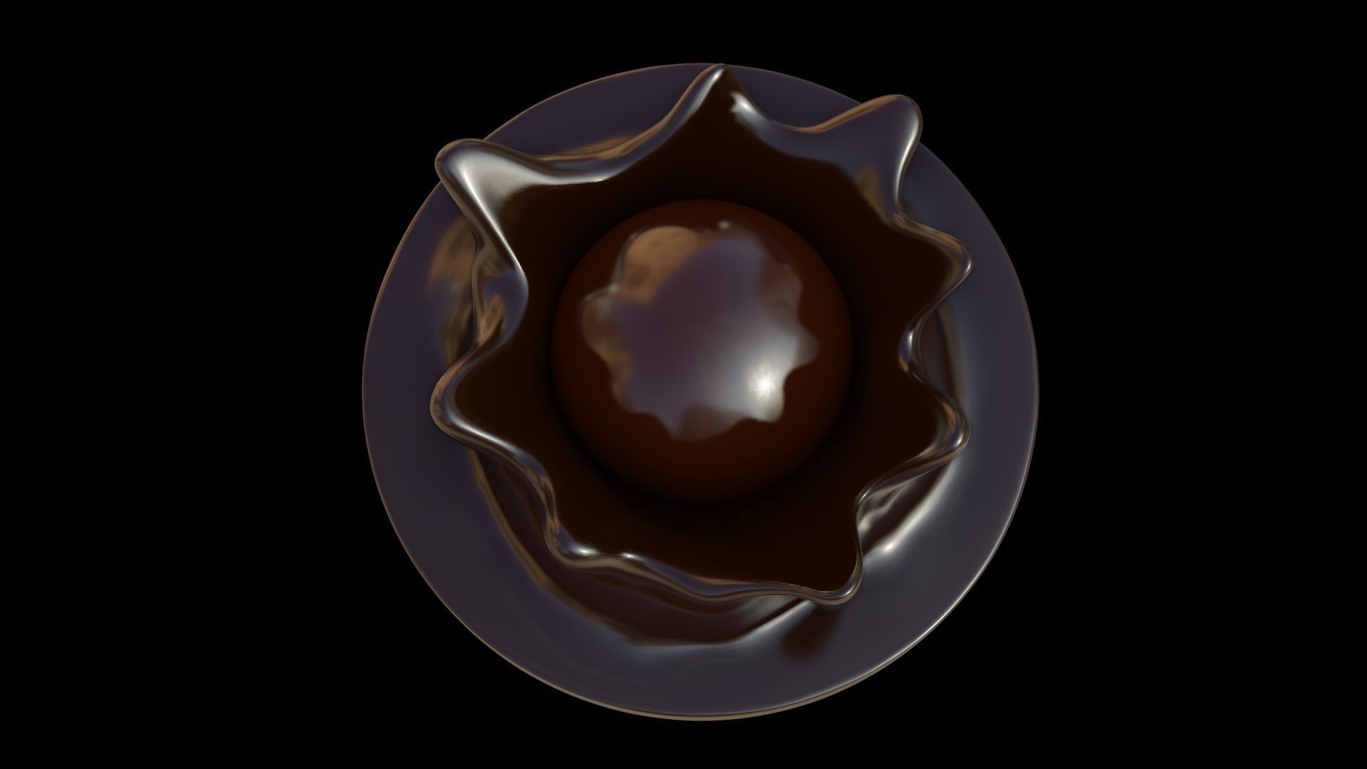 3D model Chocolate splash 3d model texture 2k 4k VR / AR / low-poly ...