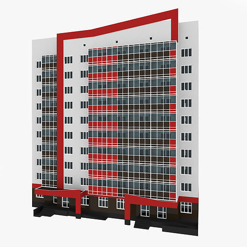 Simple Residential Building 10 3D model | CGTrader