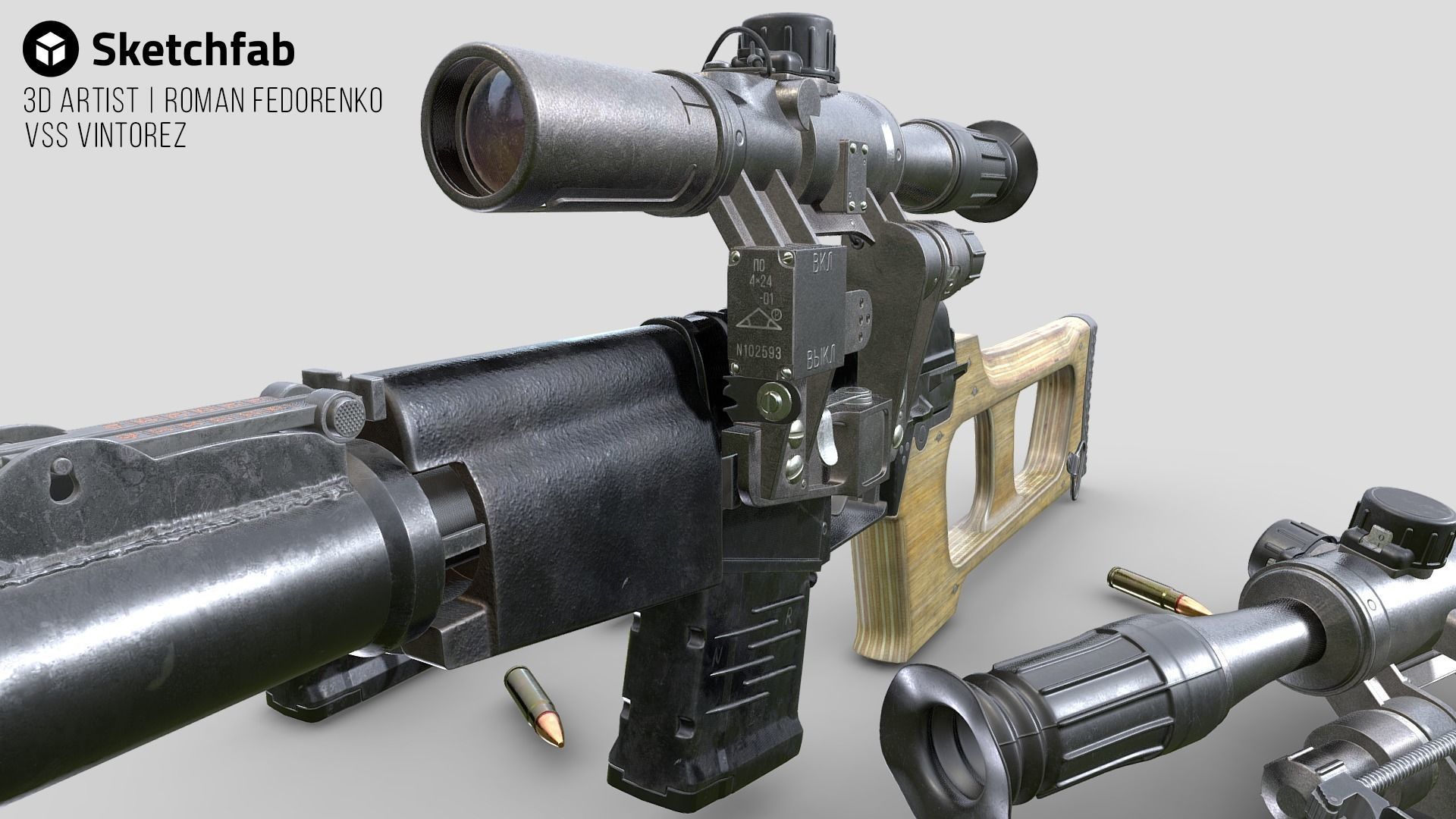3D model VSS VINTOREZ VR / AR / low-poly | CGTrader