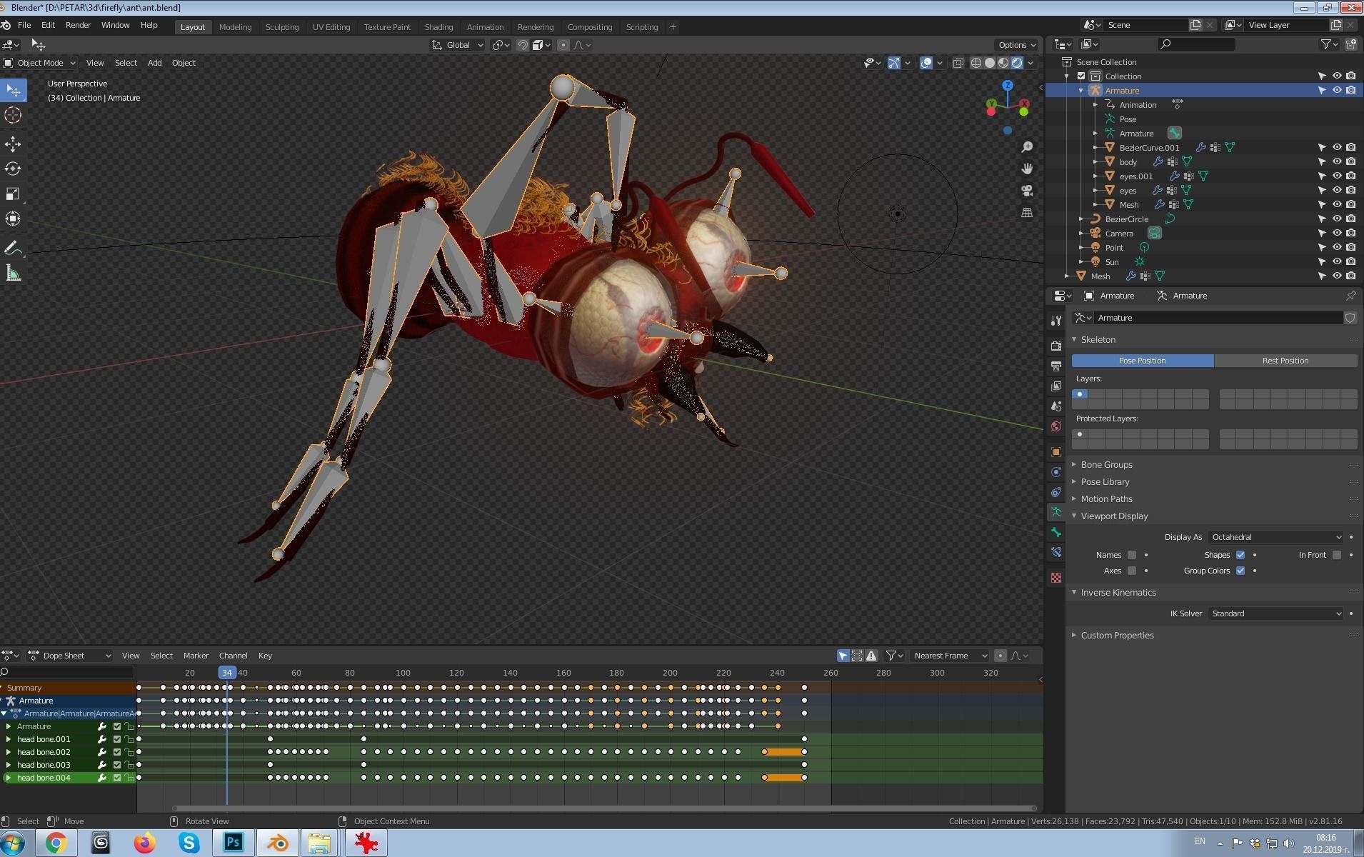 3D model ant-rigged ant VR / AR / low-poly rigged | CGTrader