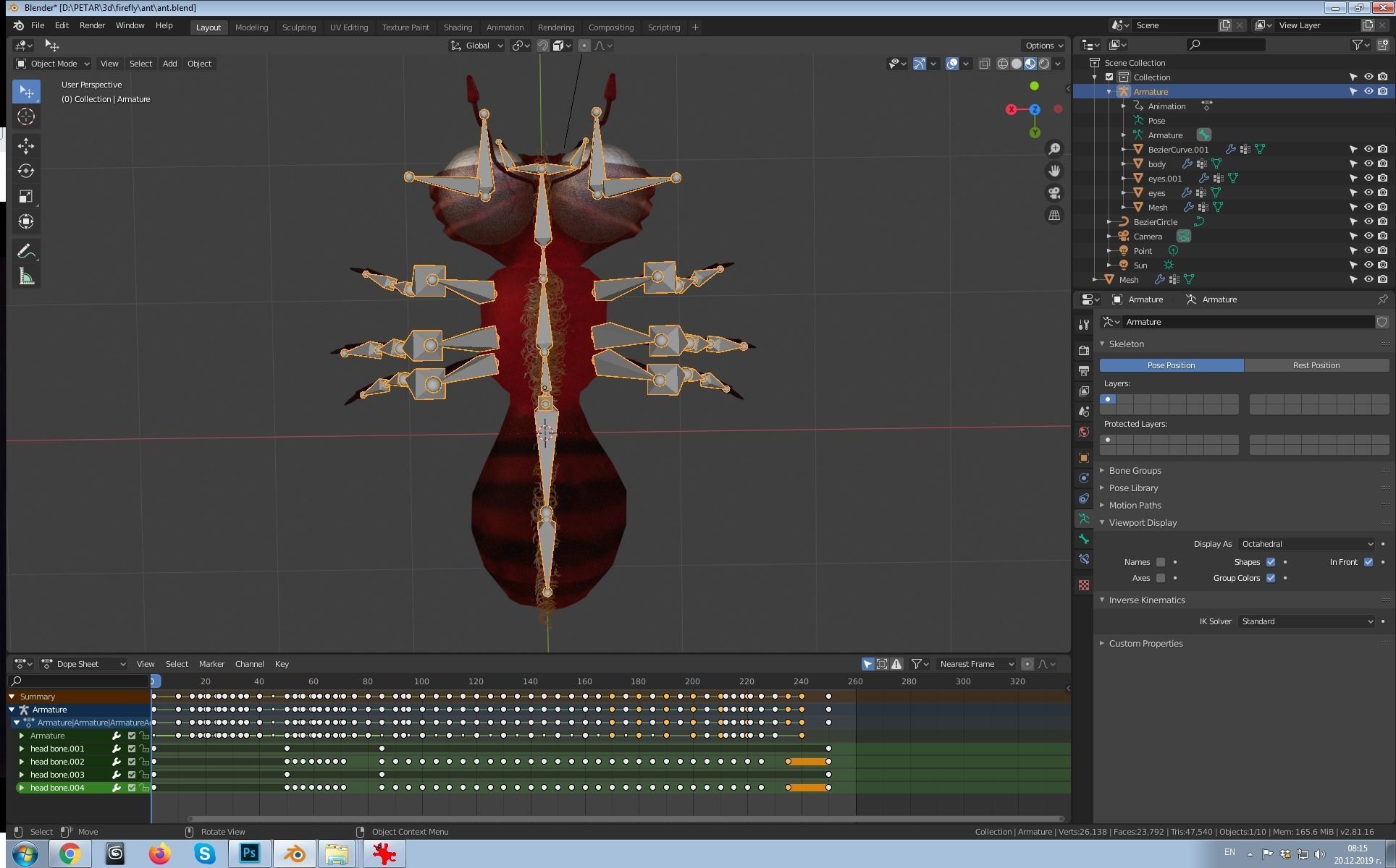 3D model ant-rigged ant VR / AR / low-poly rigged | CGTrader