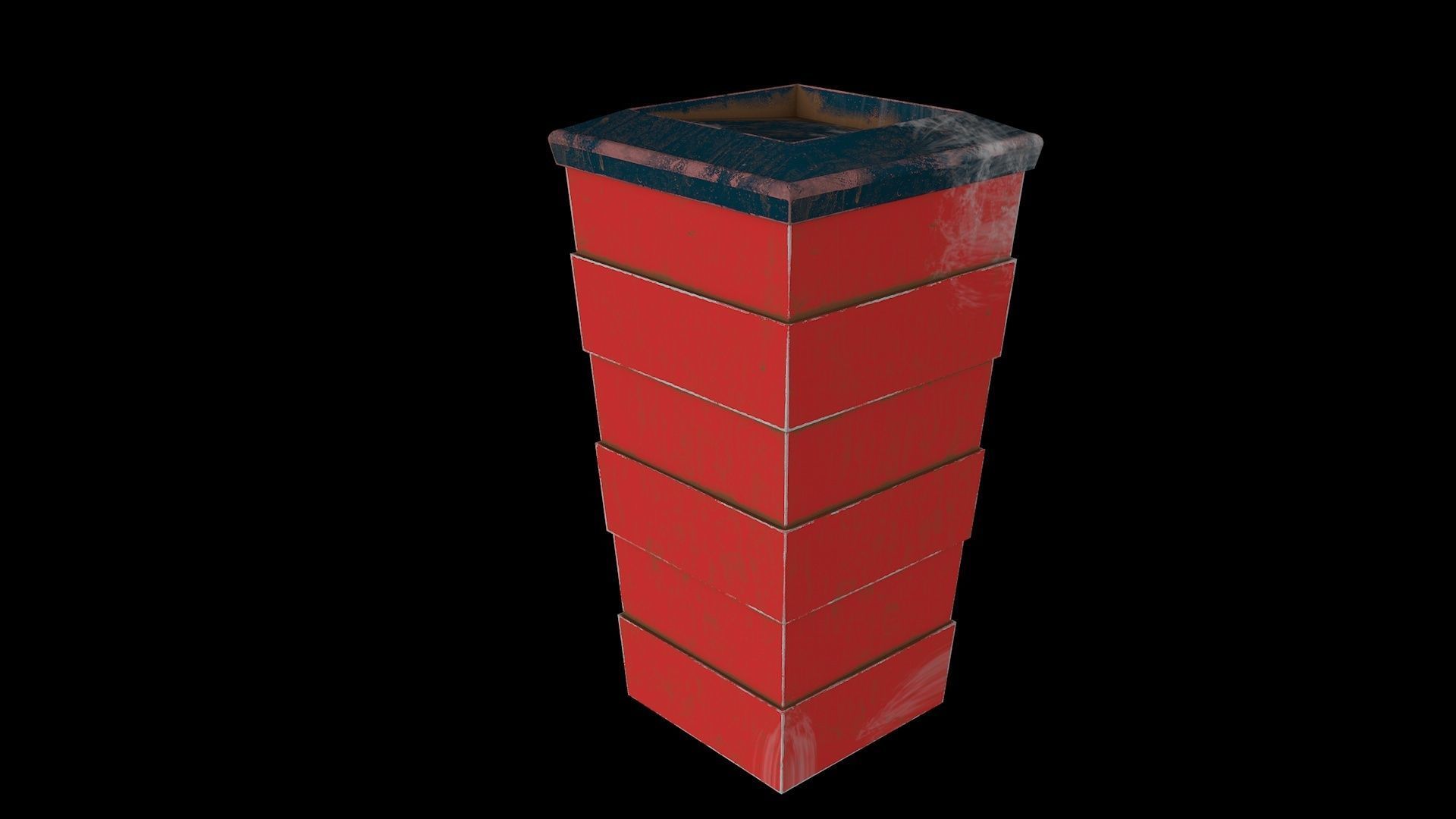 Road Side Dustbin 3d model with UV mapping and texture 3D model | CGTrader