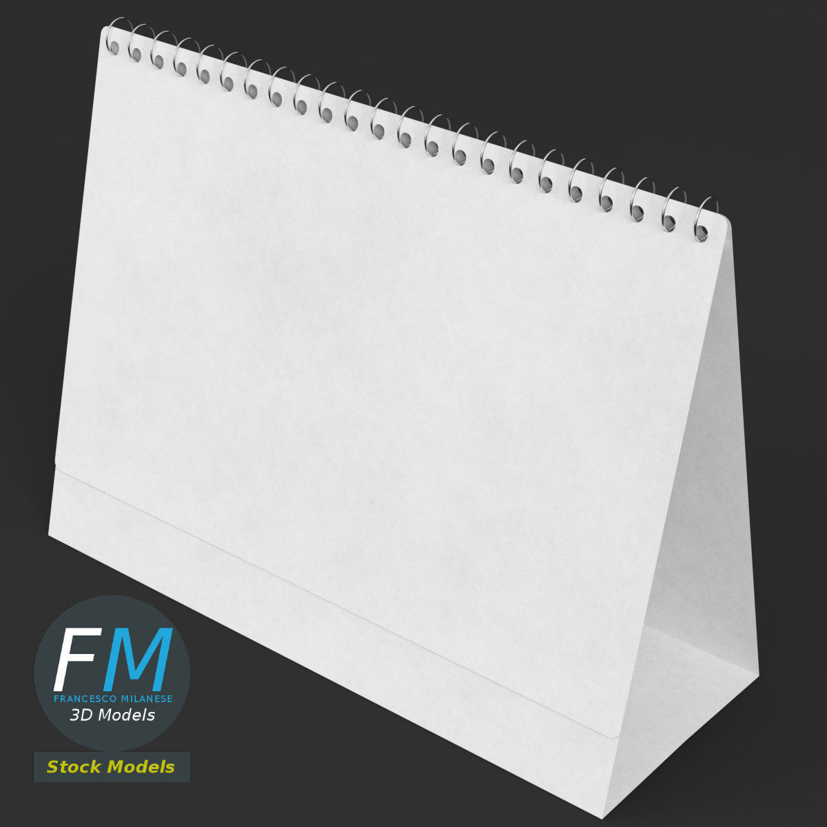 Desktop calendar template 3D model | CGTrader