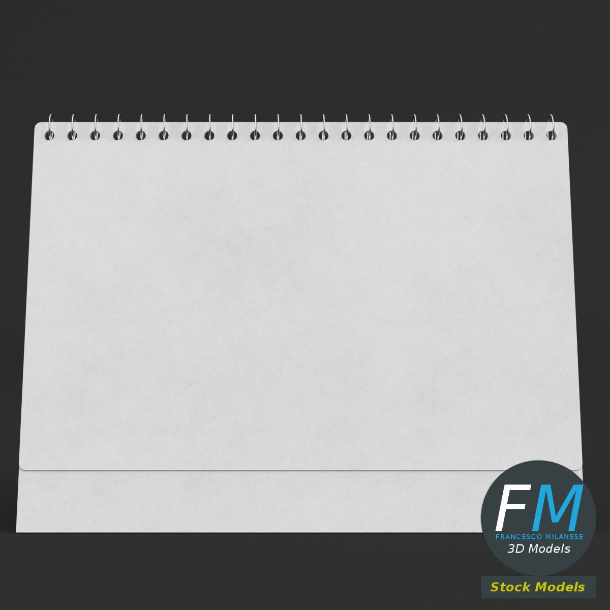 Desktop calendar template 3D model | CGTrader