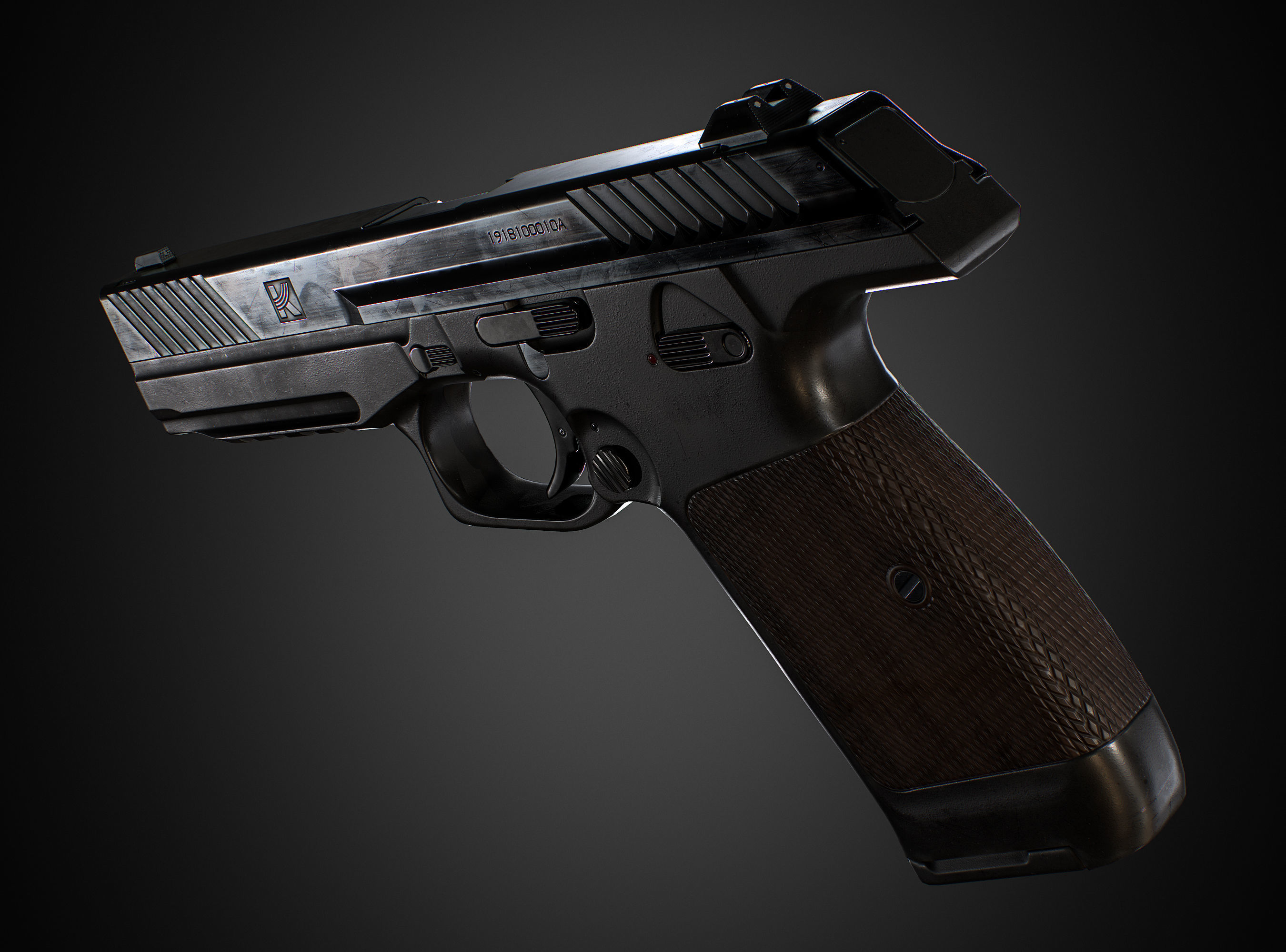 3D model PL 14 Lebedev pistol VR / AR / low-poly | CGTrader