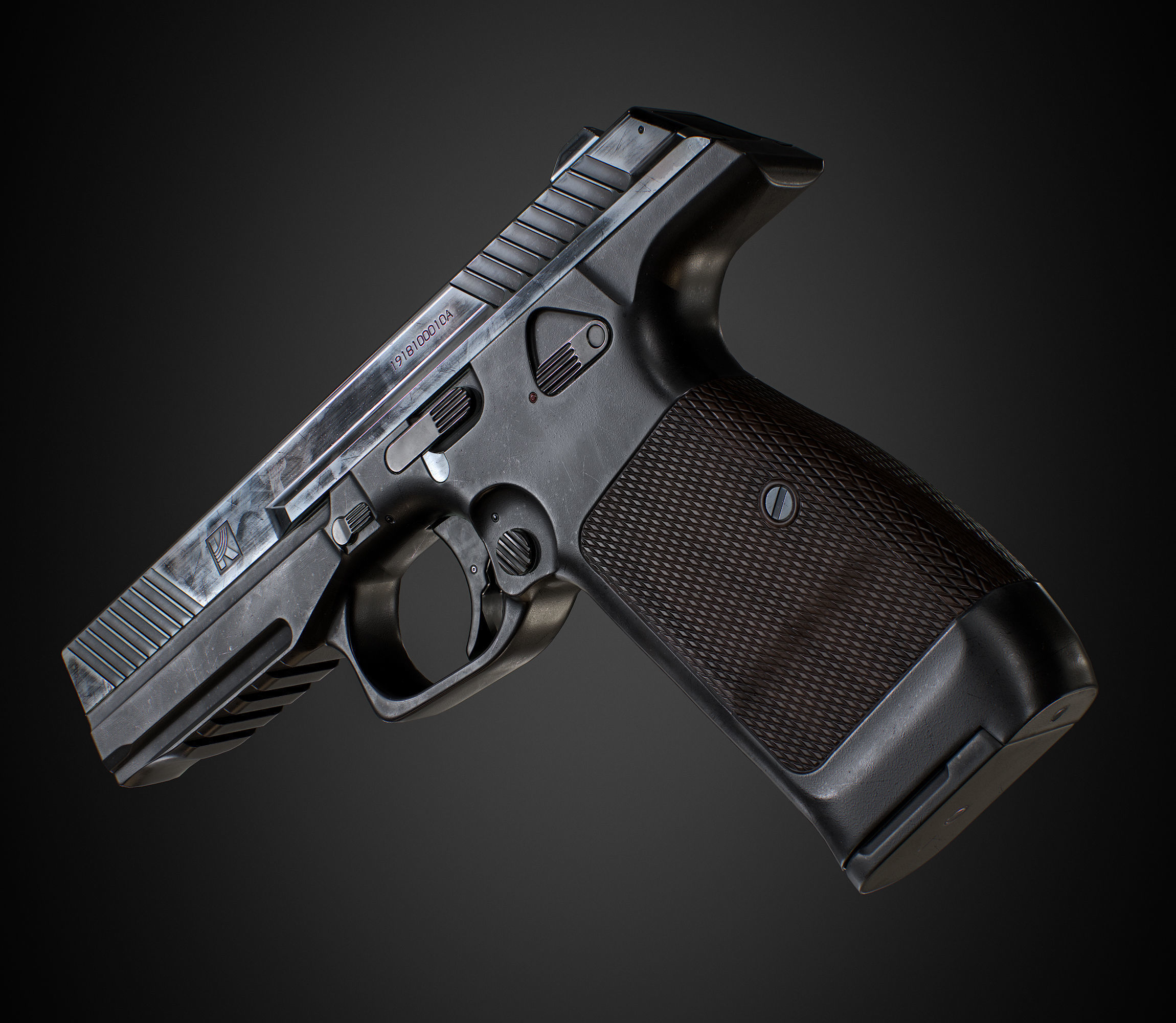 3D model PL 14 Lebedev pistol VR / AR / low-poly | CGTrader