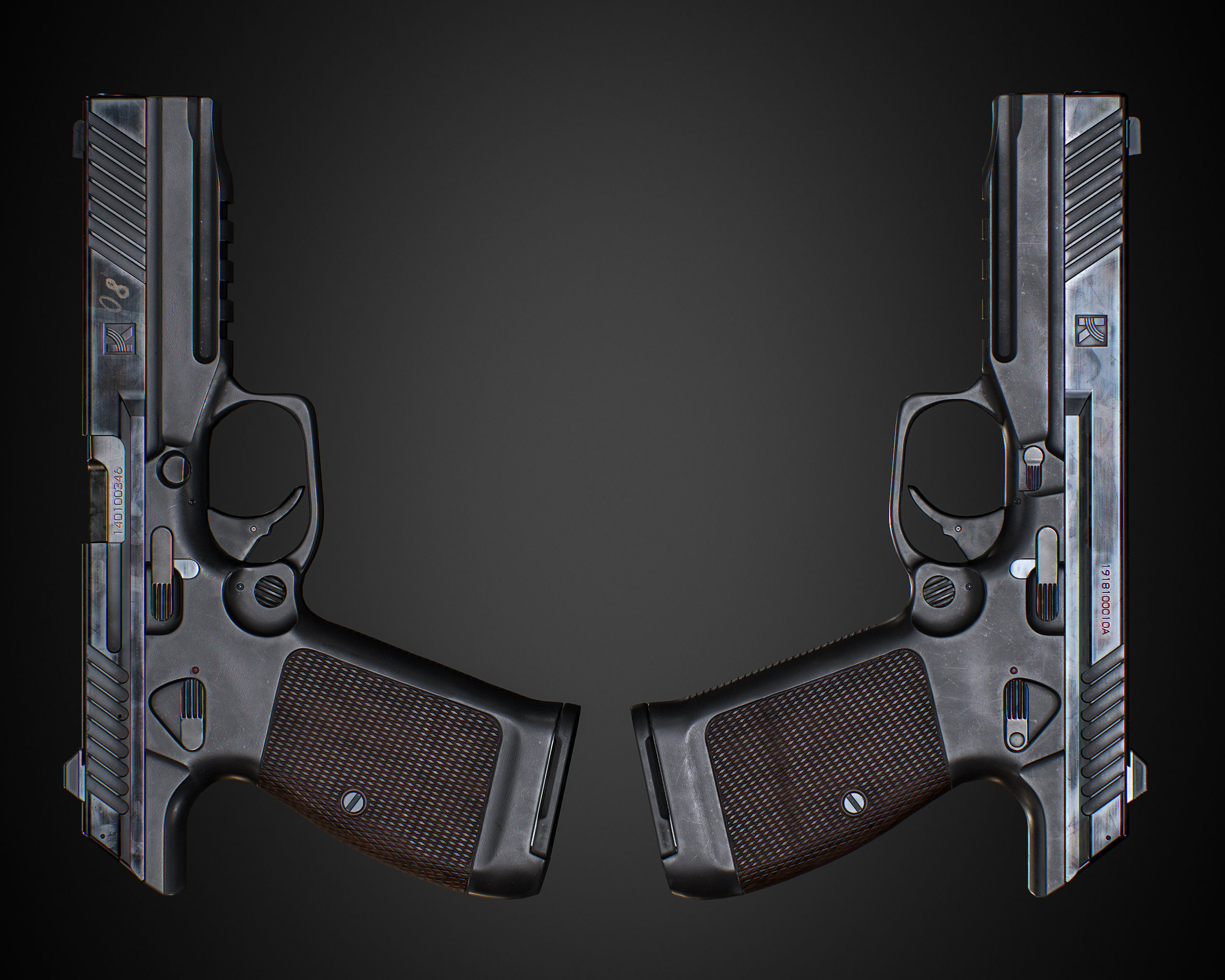 3D model PL 14 Lebedev pistol VR / AR / low-poly | CGTrader
