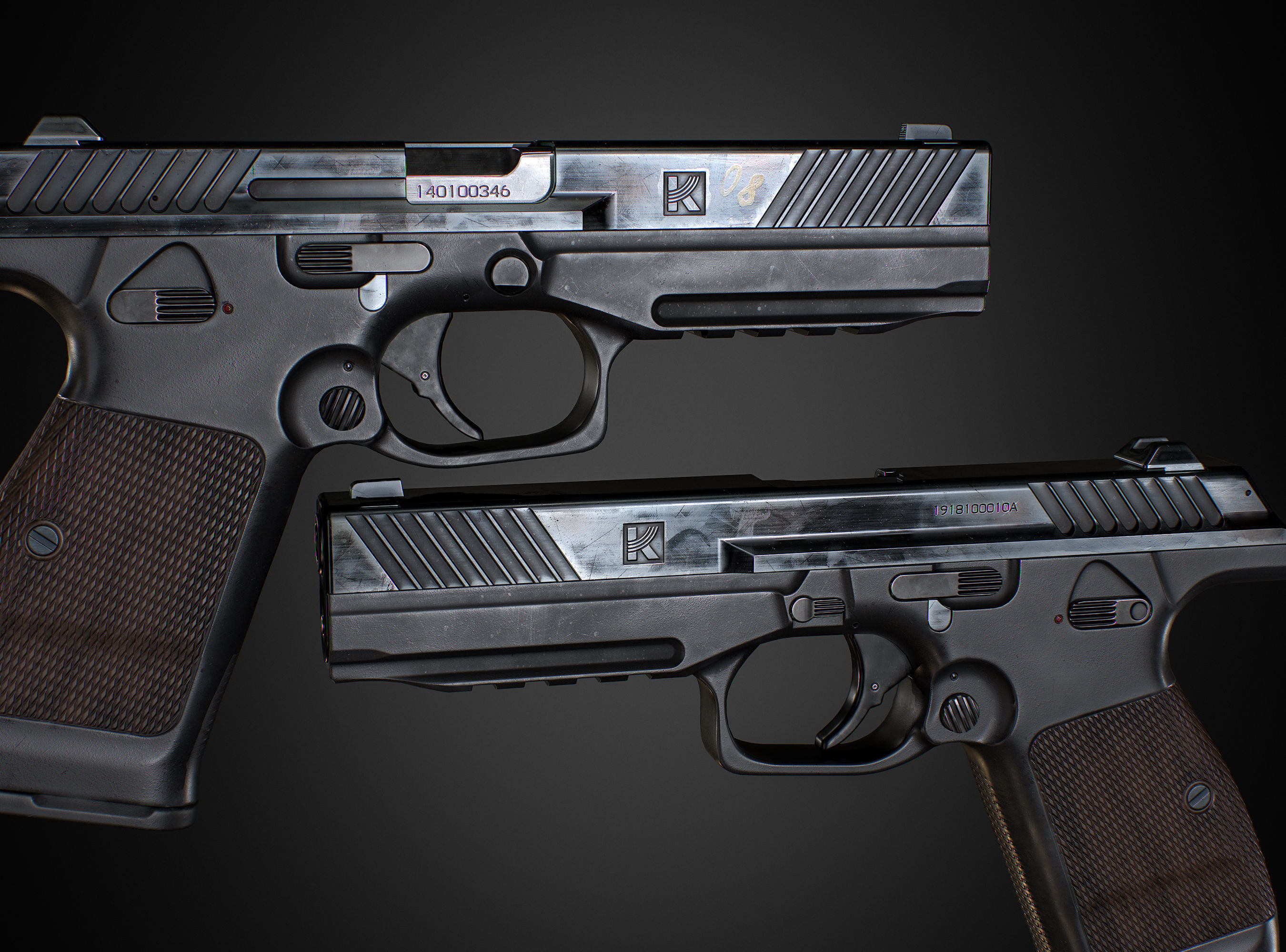 3D model PL 14 Lebedev pistol VR / AR / low-poly | CGTrader