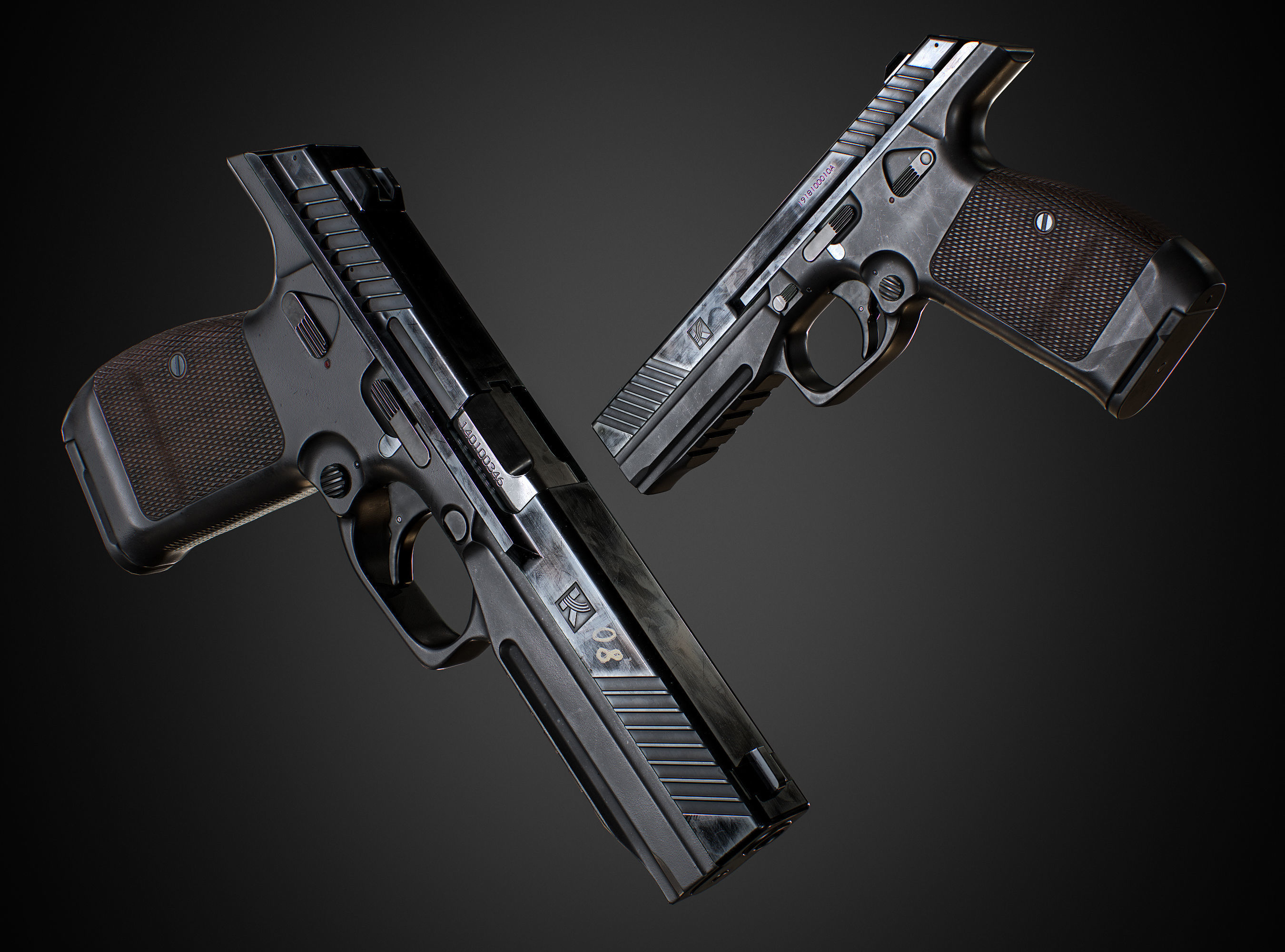 3D model PL 14 Lebedev pistol VR / AR / low-poly | CGTrader