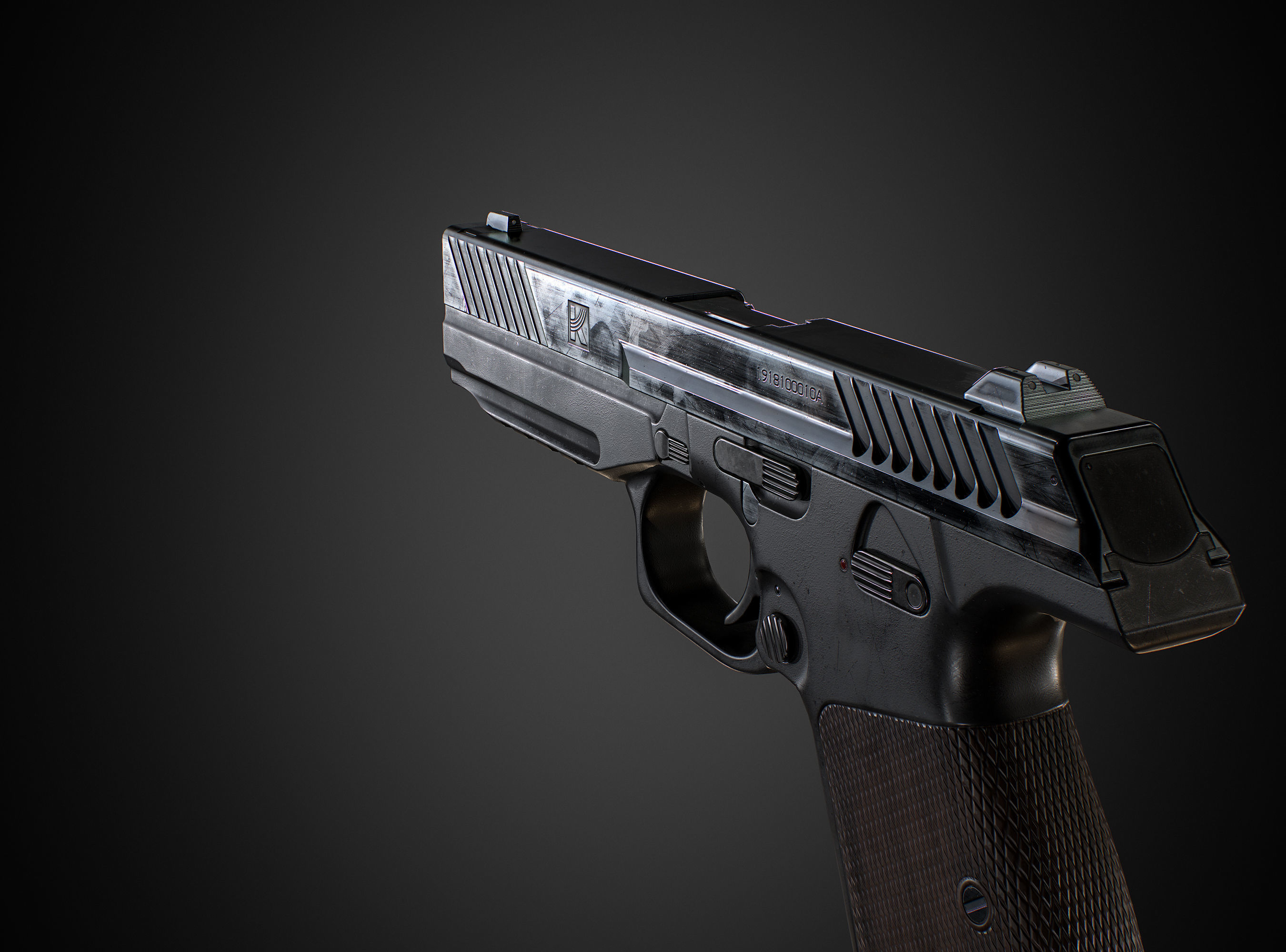 3D model PL 14 Lebedev pistol VR / AR / low-poly | CGTrader