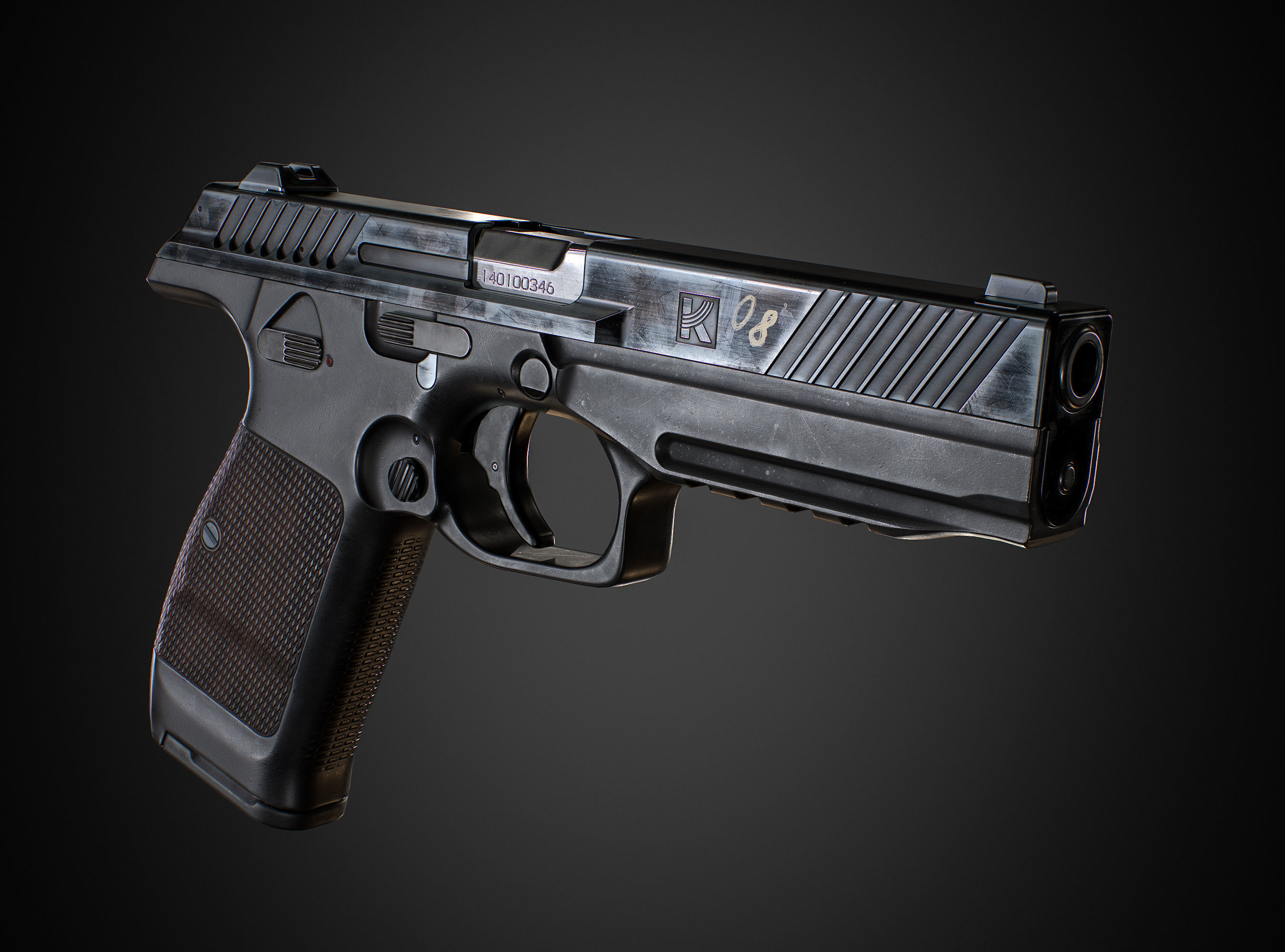 3D model PL 14 Lebedev pistol VR / AR / low-poly | CGTrader