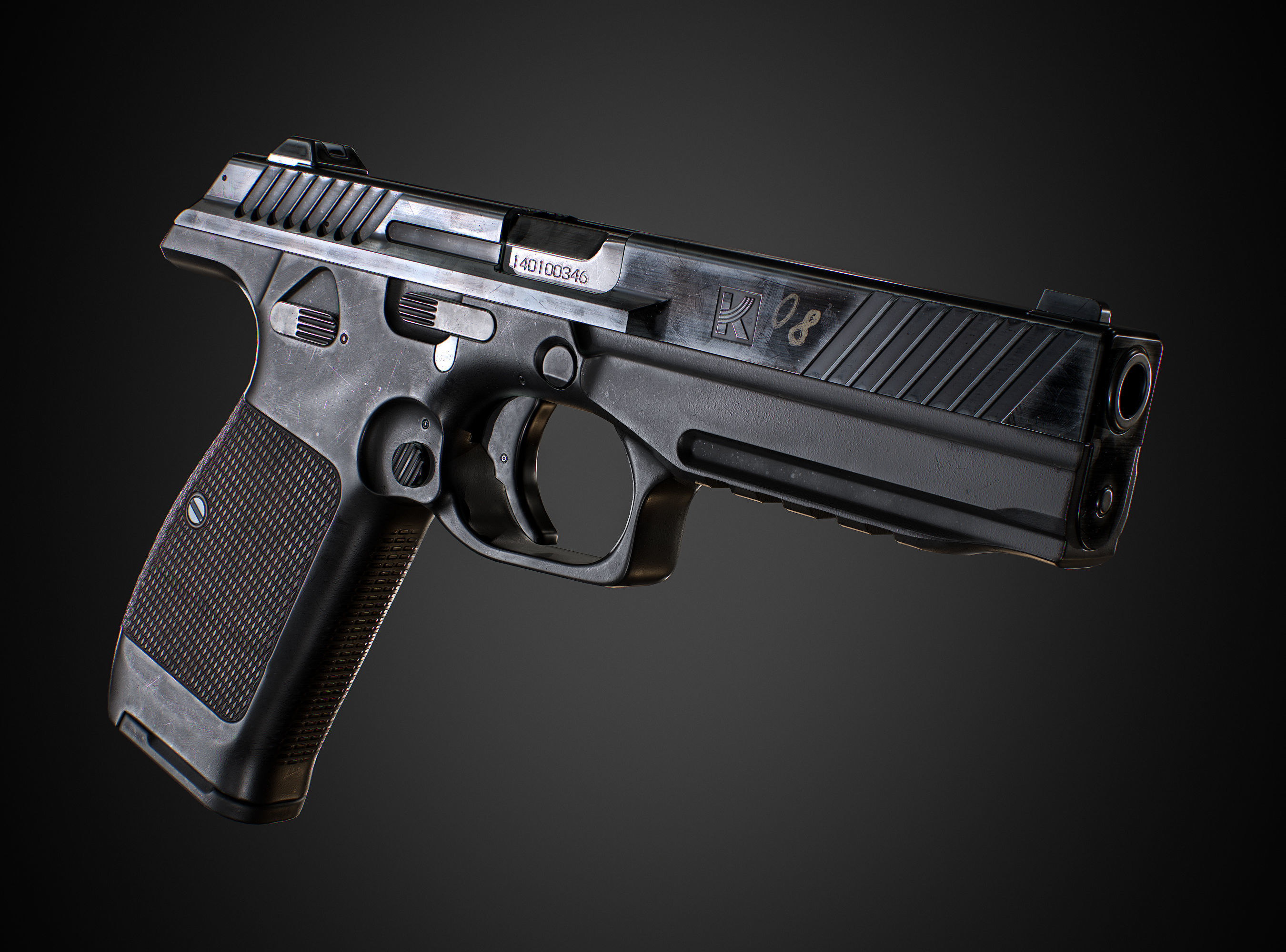 3D model PL 14 Lebedev pistol VR / AR / low-poly | CGTrader