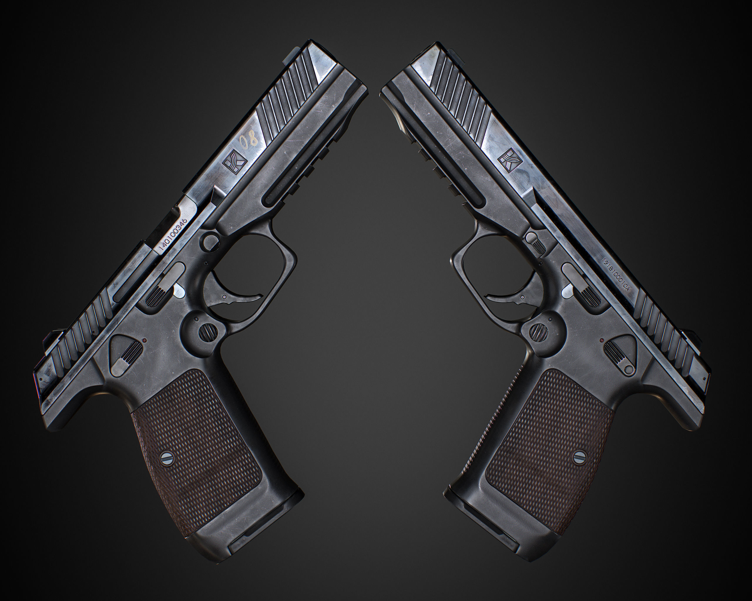 3D model PL 14 Lebedev pistol VR / AR / low-poly | CGTrader