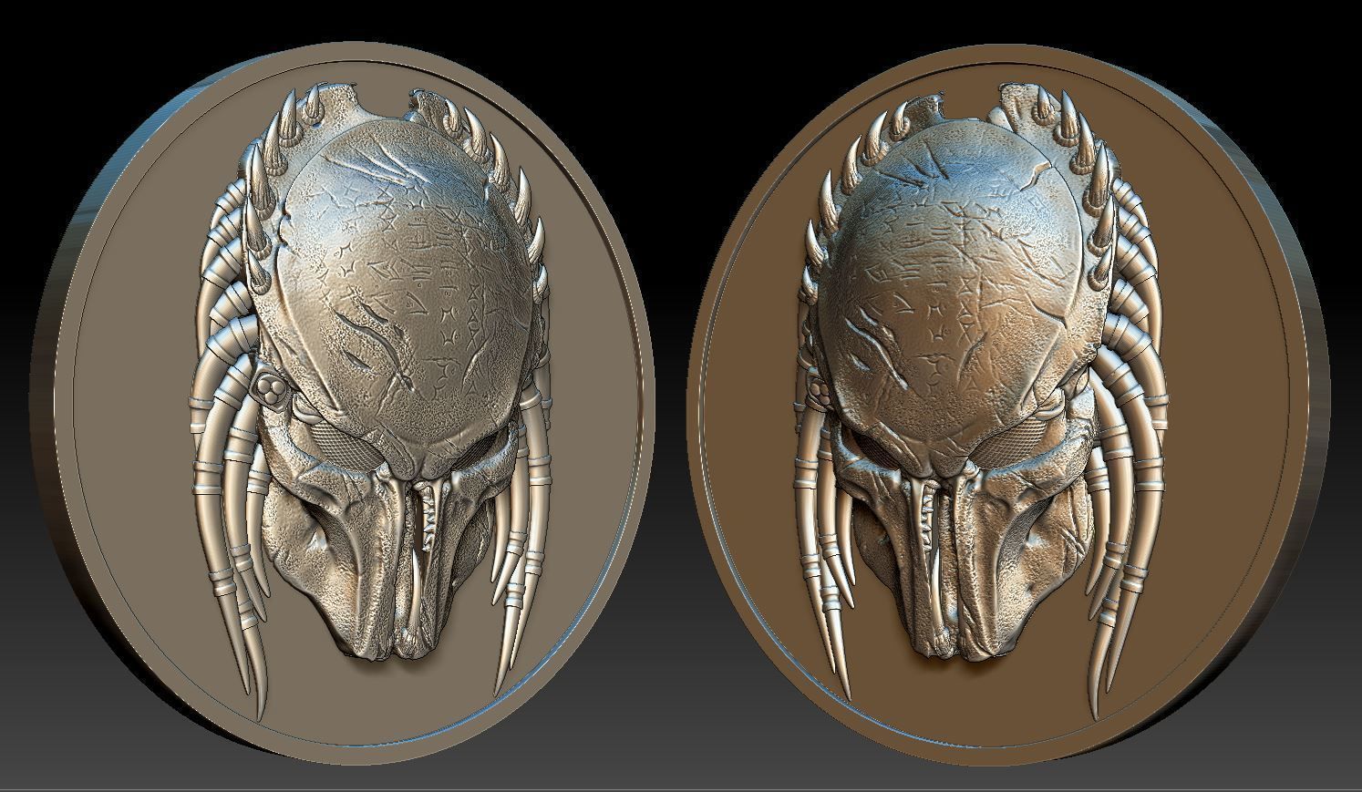 Predator Head - relief - 2017 3D model 3D printable | CGTrader