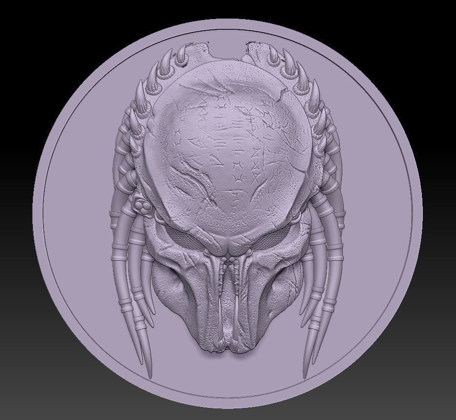 Predator Head - relief - 2017 3D model 3D printable | CGTrader