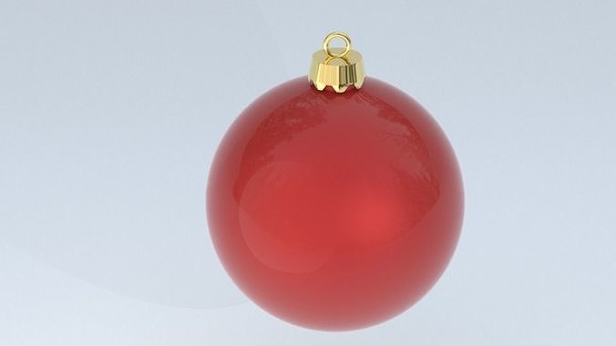 Red christmas ball 3D model | CGTrader