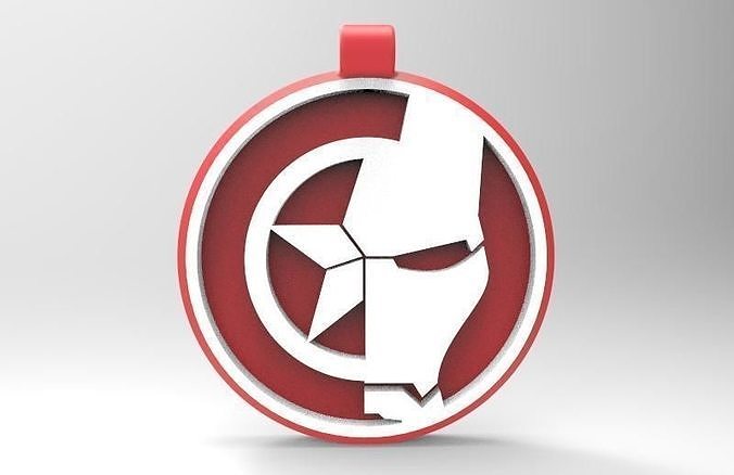 Iron man captain america keychain 3D model 3D printable | CGTrader