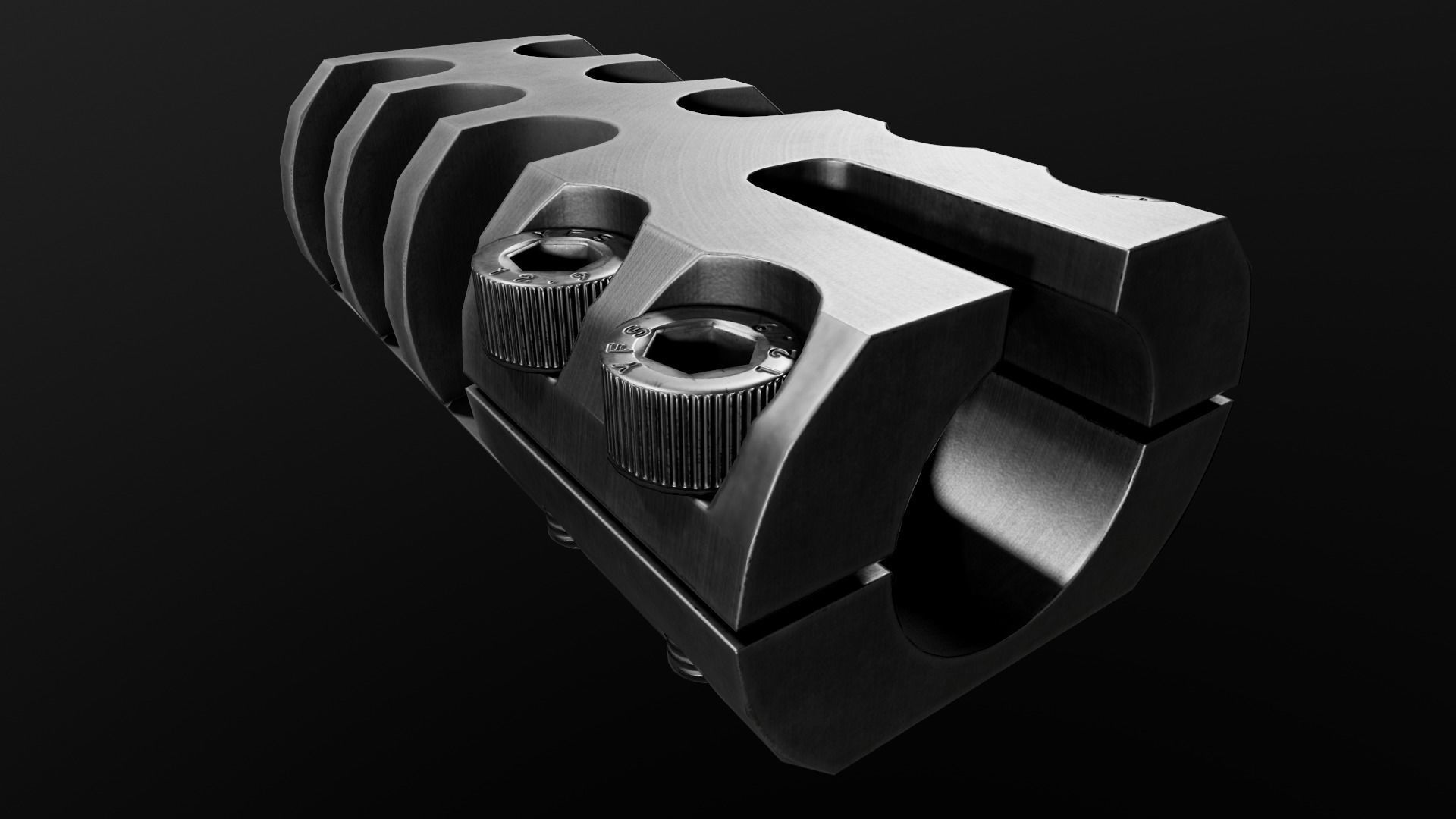 3D model Grizzly Gunworks Defcon 1 Shotgun Muzzle Brake VR / AR / low ...