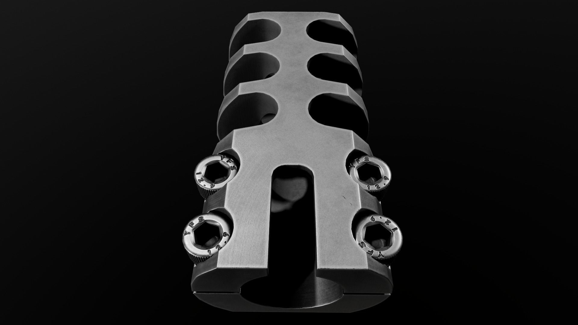 3D model Grizzly Gunworks Defcon 1 Shotgun Muzzle Brake VR / AR / low ...