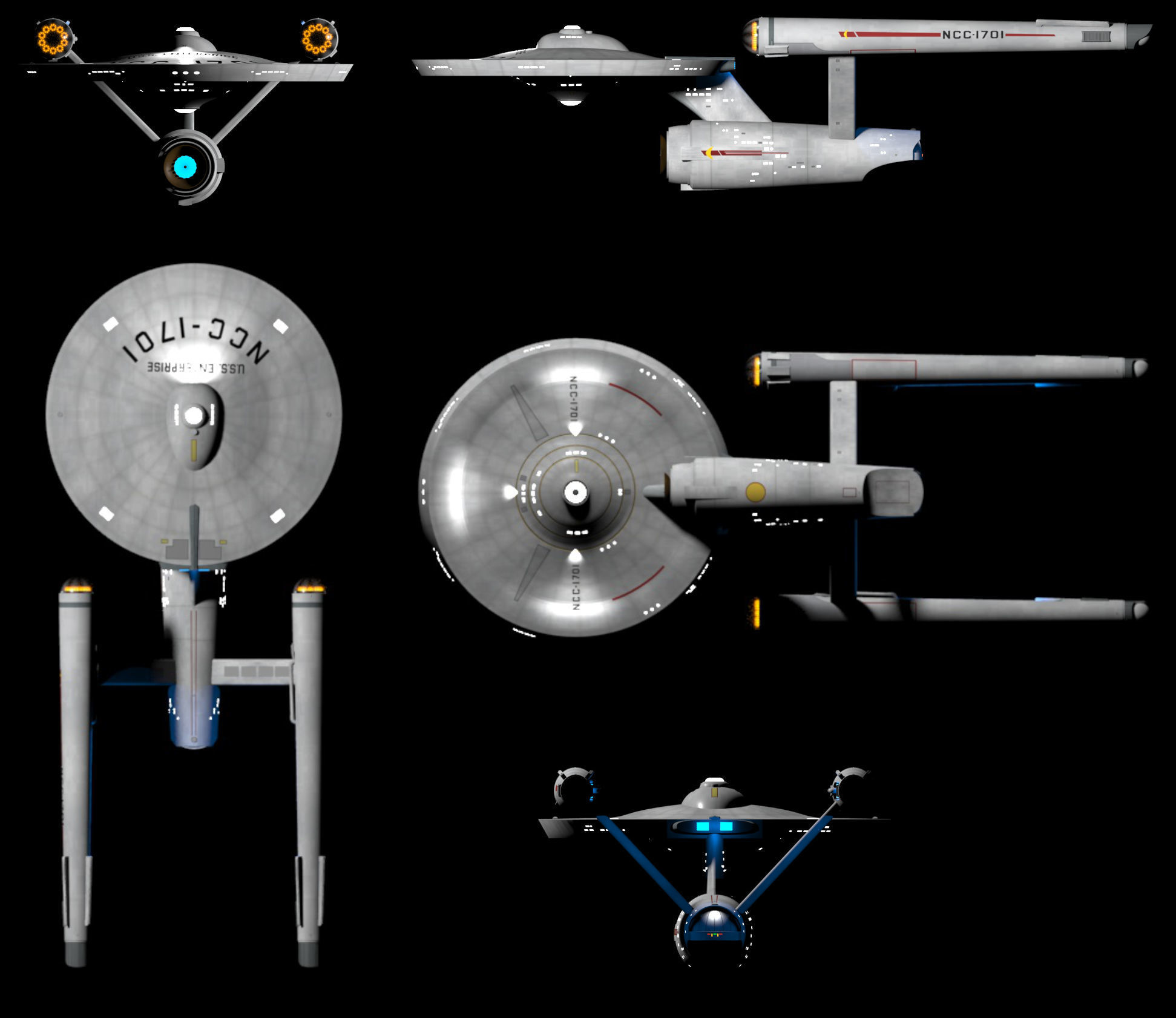 Star Trek The Original Series USS Enterprise free 3D model | CGTrader
