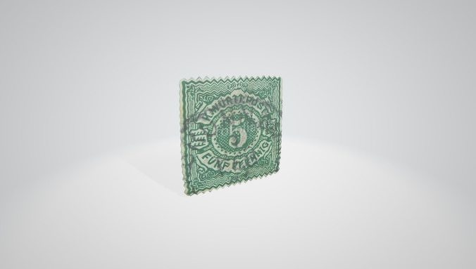 Briefmarke Fuenf Pfennig - K WUERTT POST Texture | CGTrader
