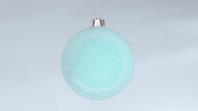 Ice Blue christmas ball 3D model | CGTrader
