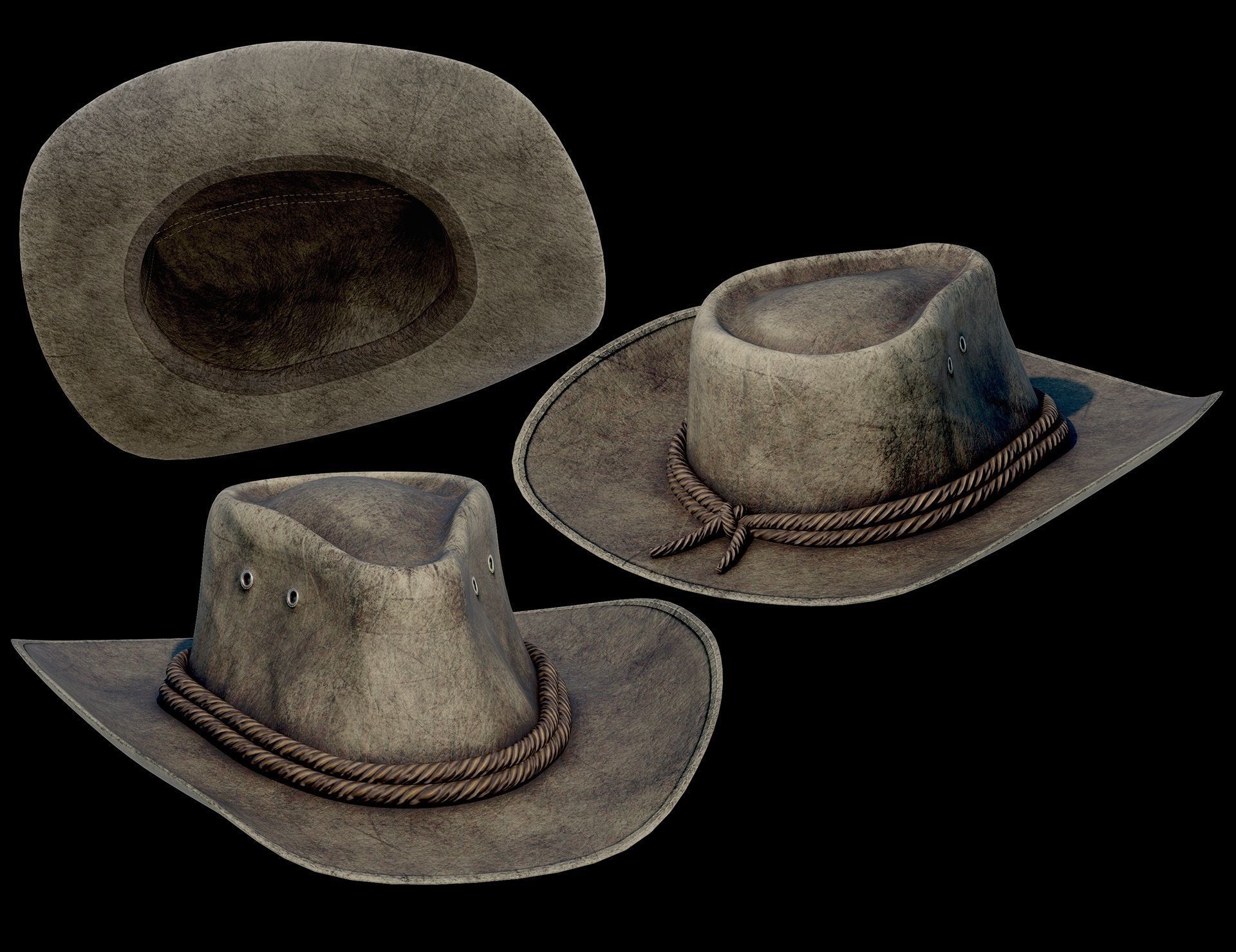 3D model Cowboy hat - PBR VR / AR / low-poly | CGTrader