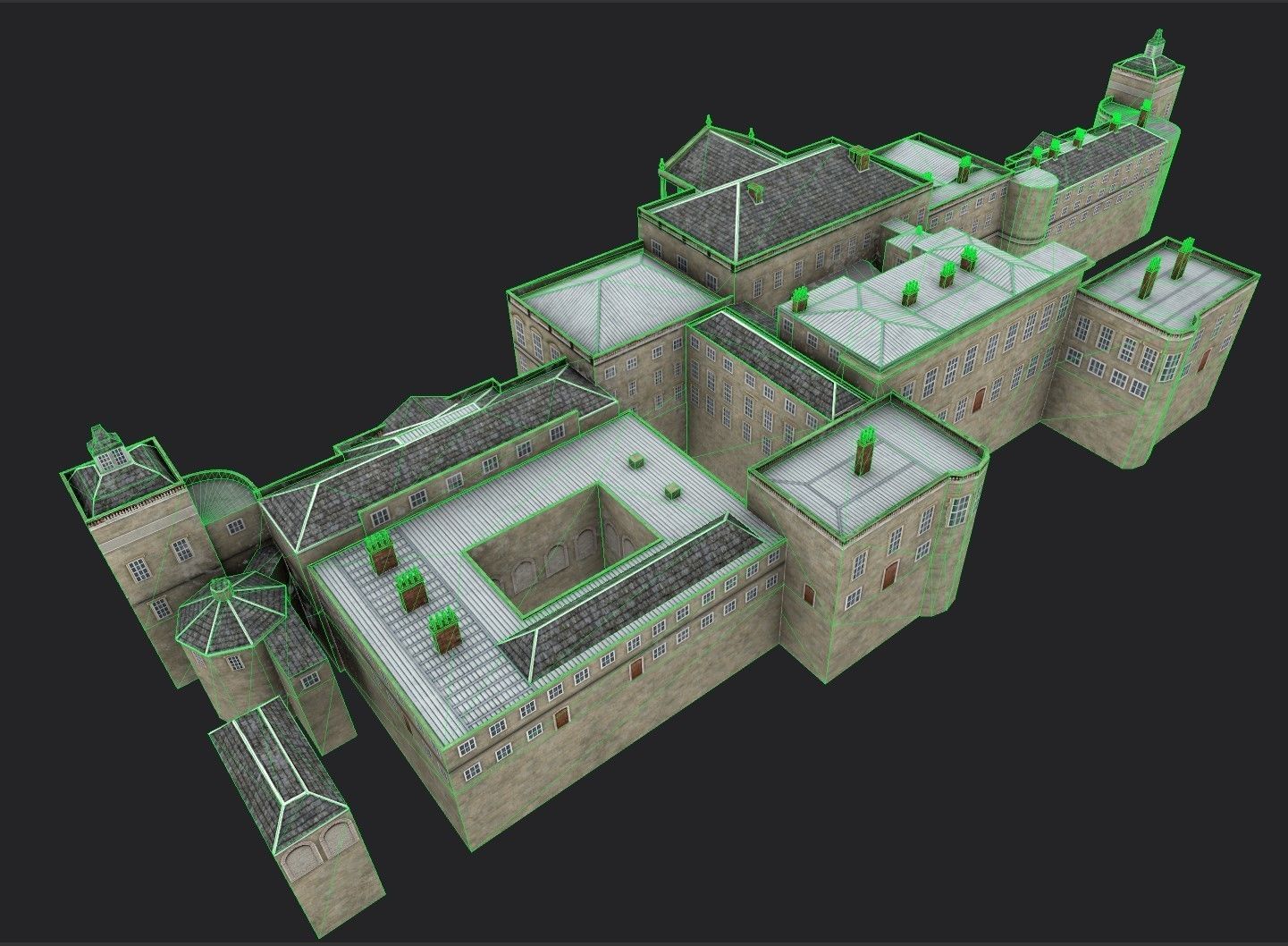 3D model Wentworth Woodhouse VR / AR / low-poly | CGTrader
