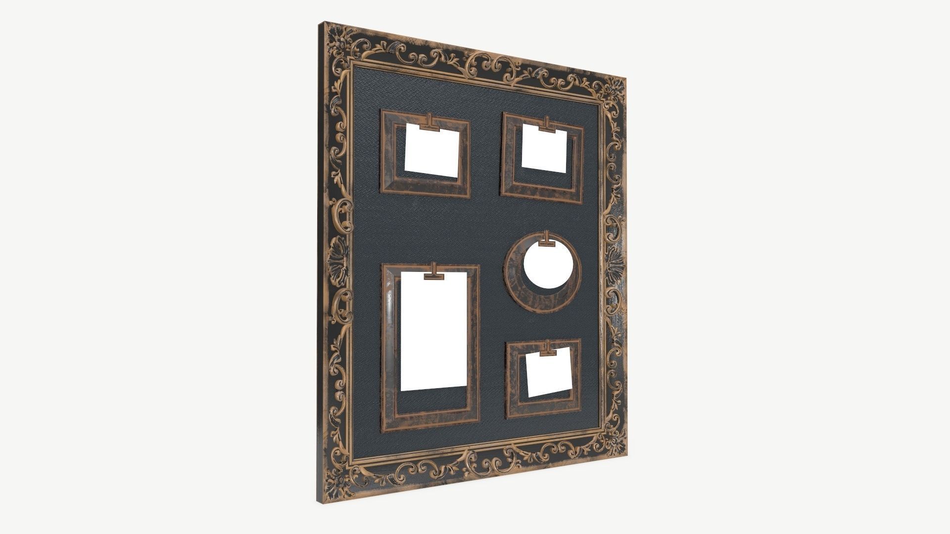 Wall frame decor with photo frames 3D model | CGTrader