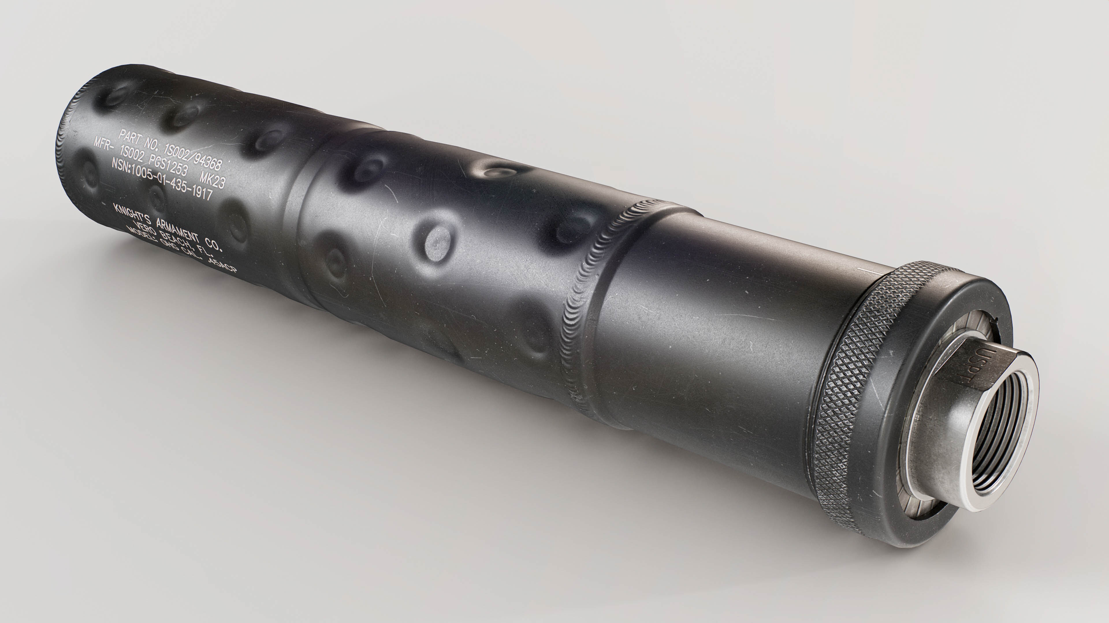 3D model Knights Armament USP-T 45ACP Suppressor VR / AR / low-poly ...