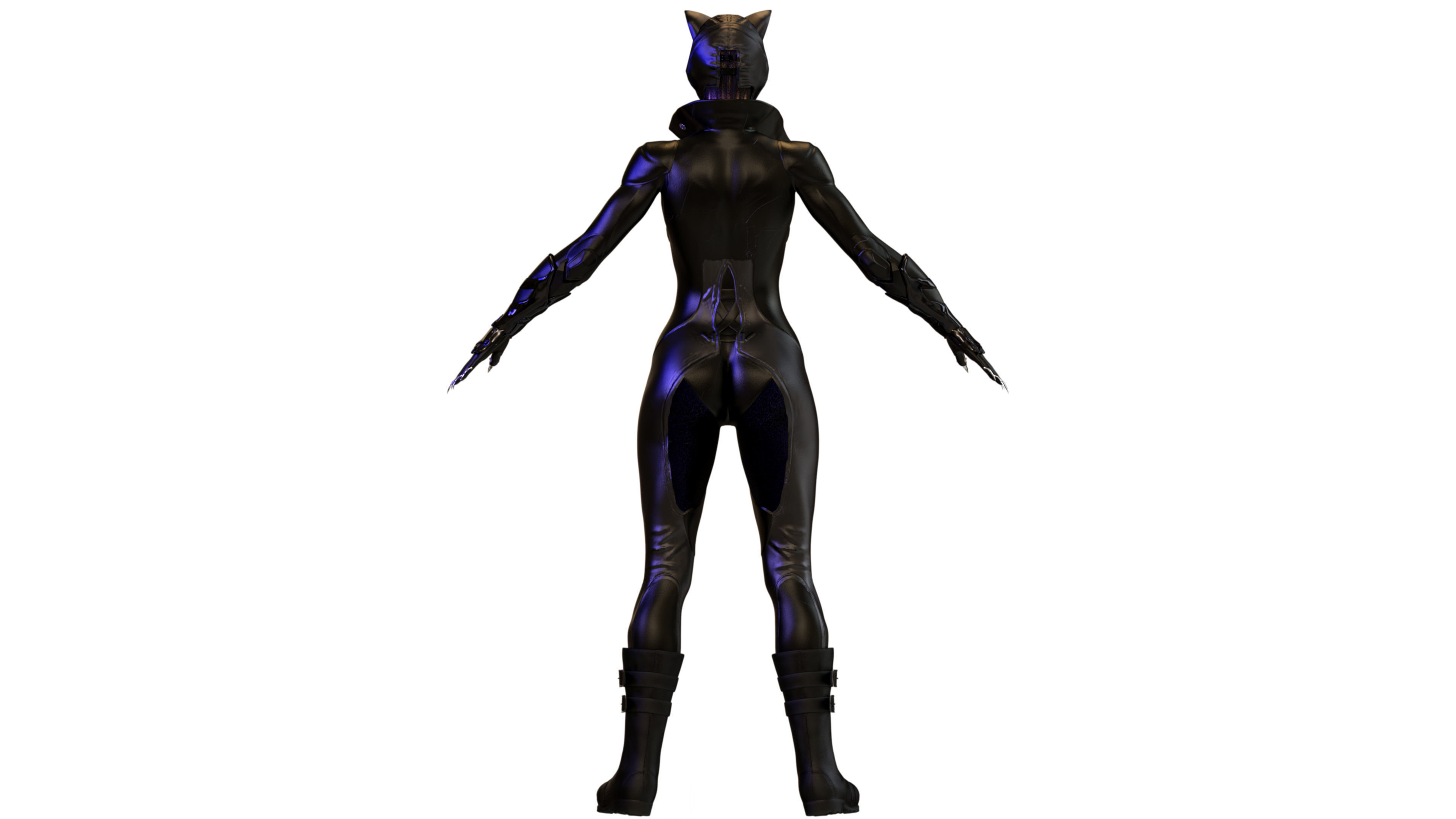 Catwoman x-ray woman 3D model animated rigged | CGTrader