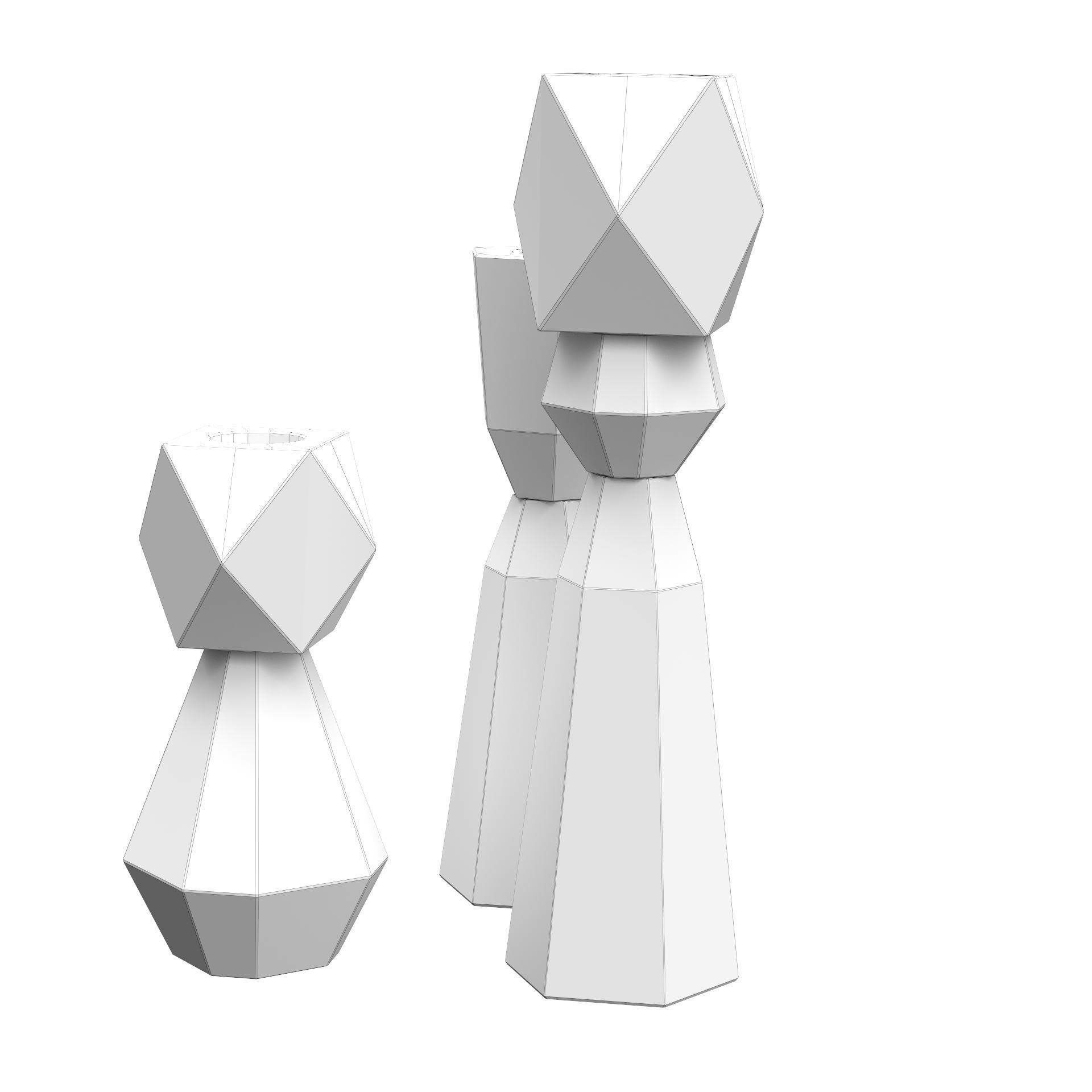 BoConcept decorative set with vase candleholders and lemons 3D model | CGTrader