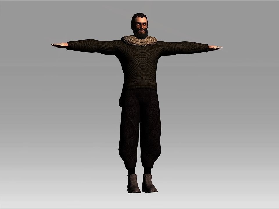 Rasputin man 3D model rigged | CGTrader