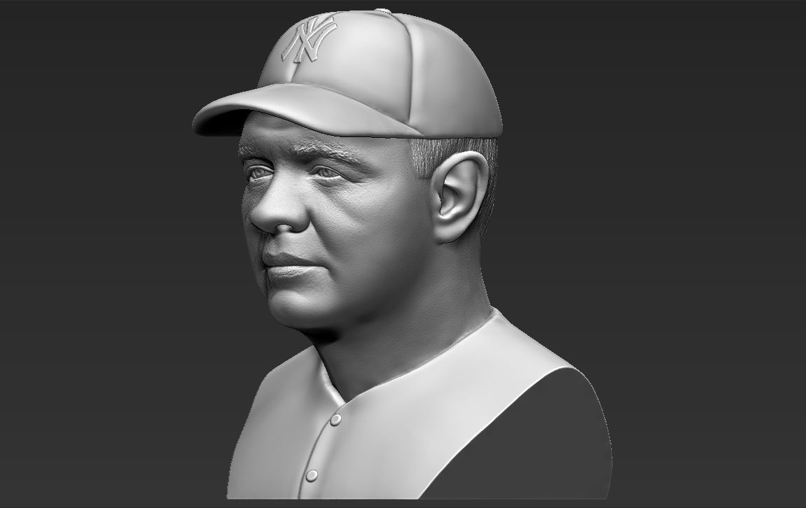 Babe Ruth bust 3D printing ready stl obj formats 3D model 3D printable ...