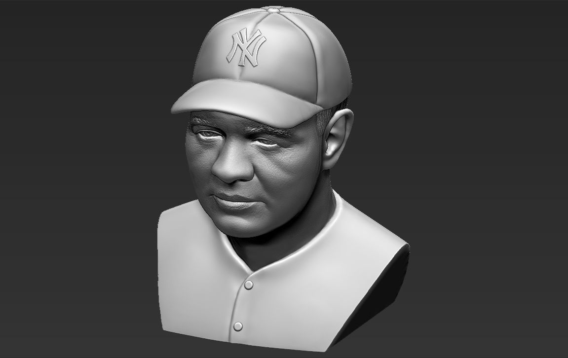 Babe Ruth bust 3D printing ready stl obj formats 3D model 3D printable ...