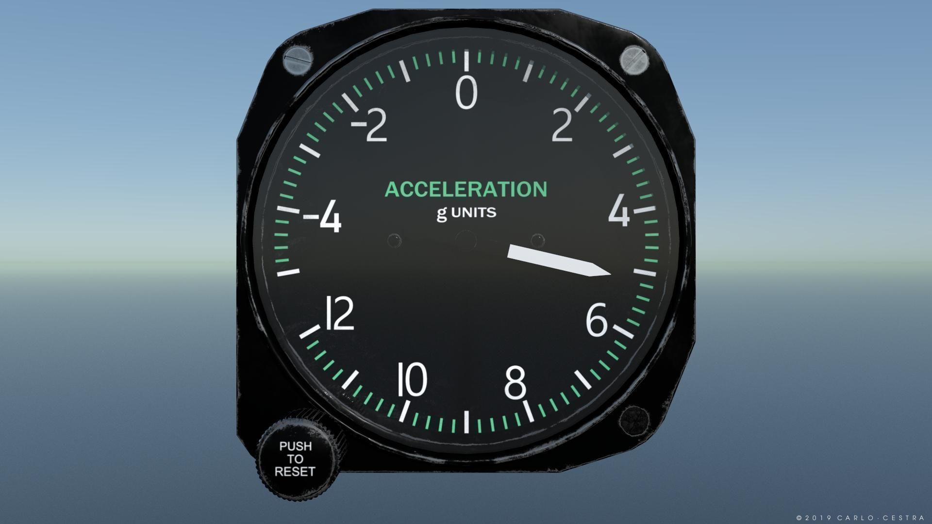 3D model US ACCELEROMETER GAUGE VR / AR / low-poly | CGTrader