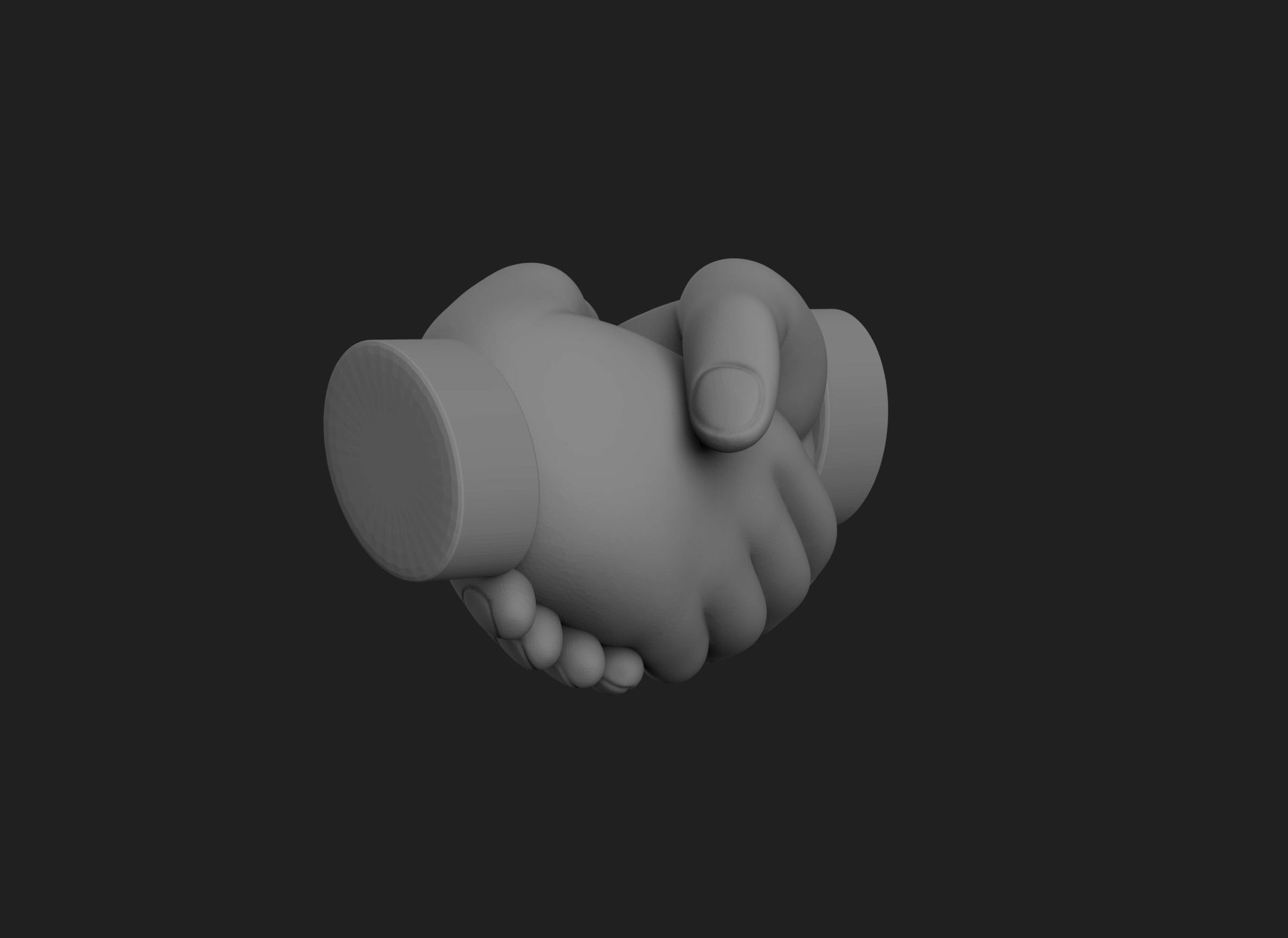 Hand Shanking 3D model 3D printable | CGTrader