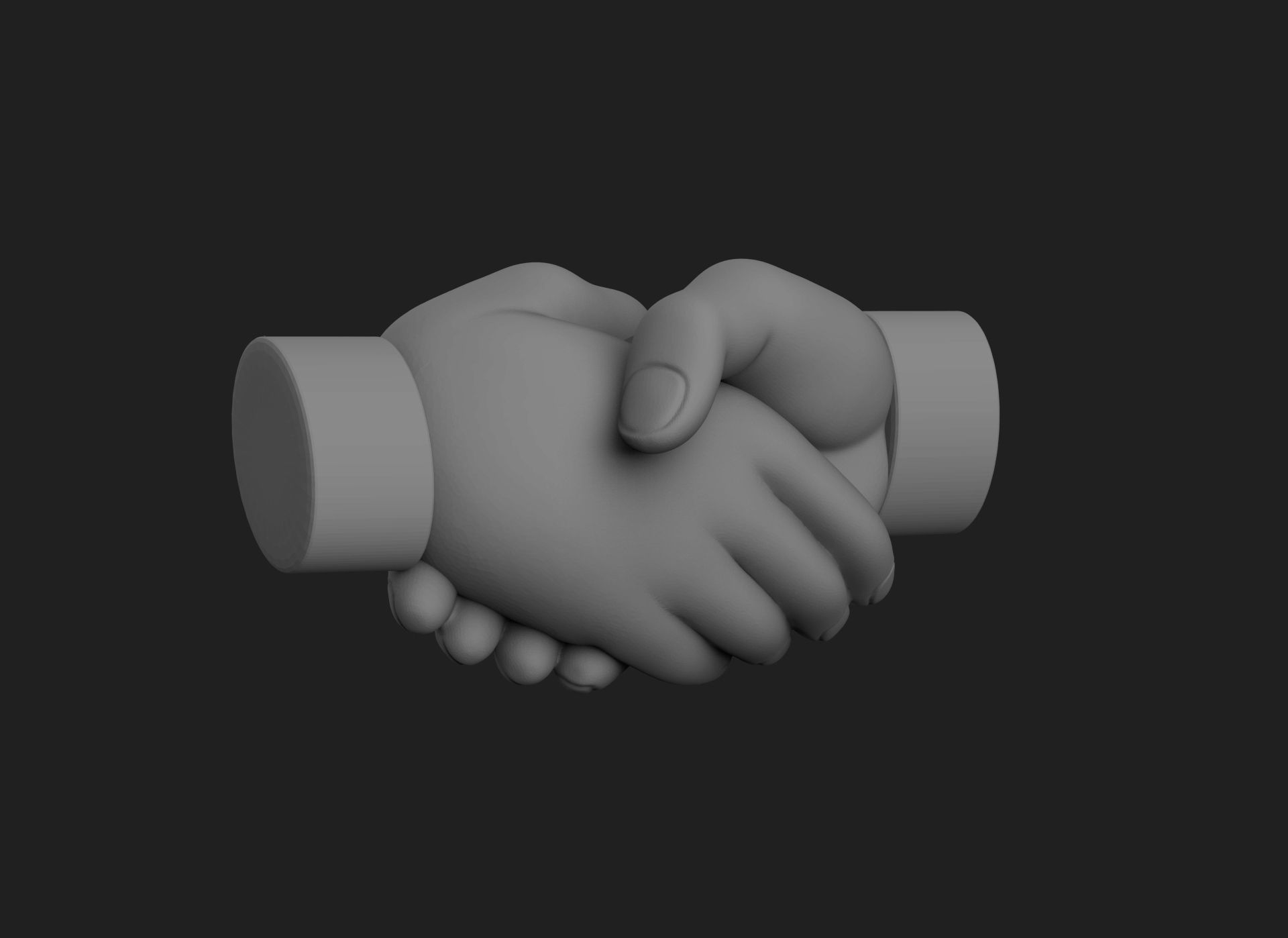 Hand Shanking 3D model 3D printable | CGTrader