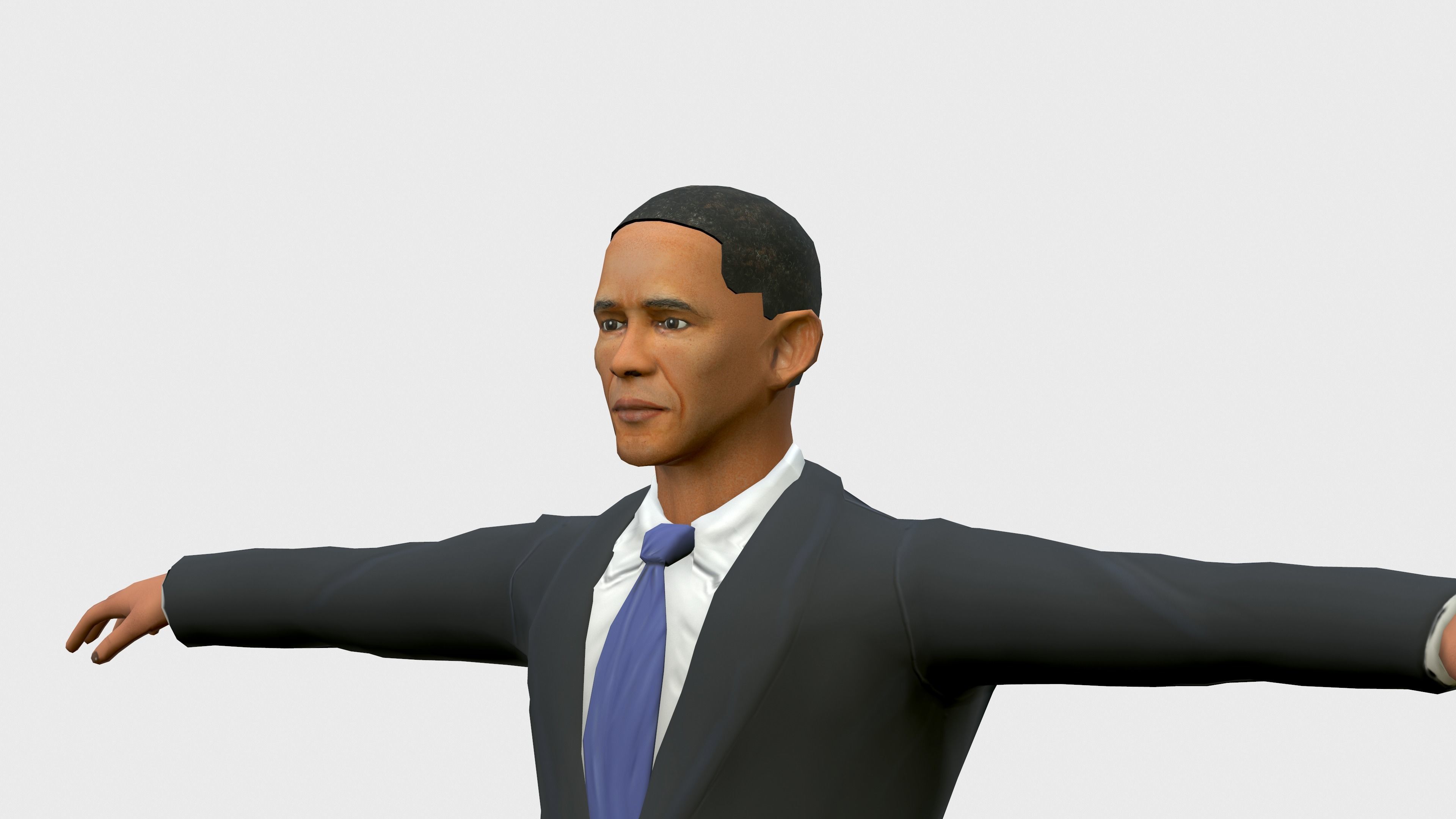 3D model Obama Inspired 3D Character - Low-polygon and textured VR / AR ...