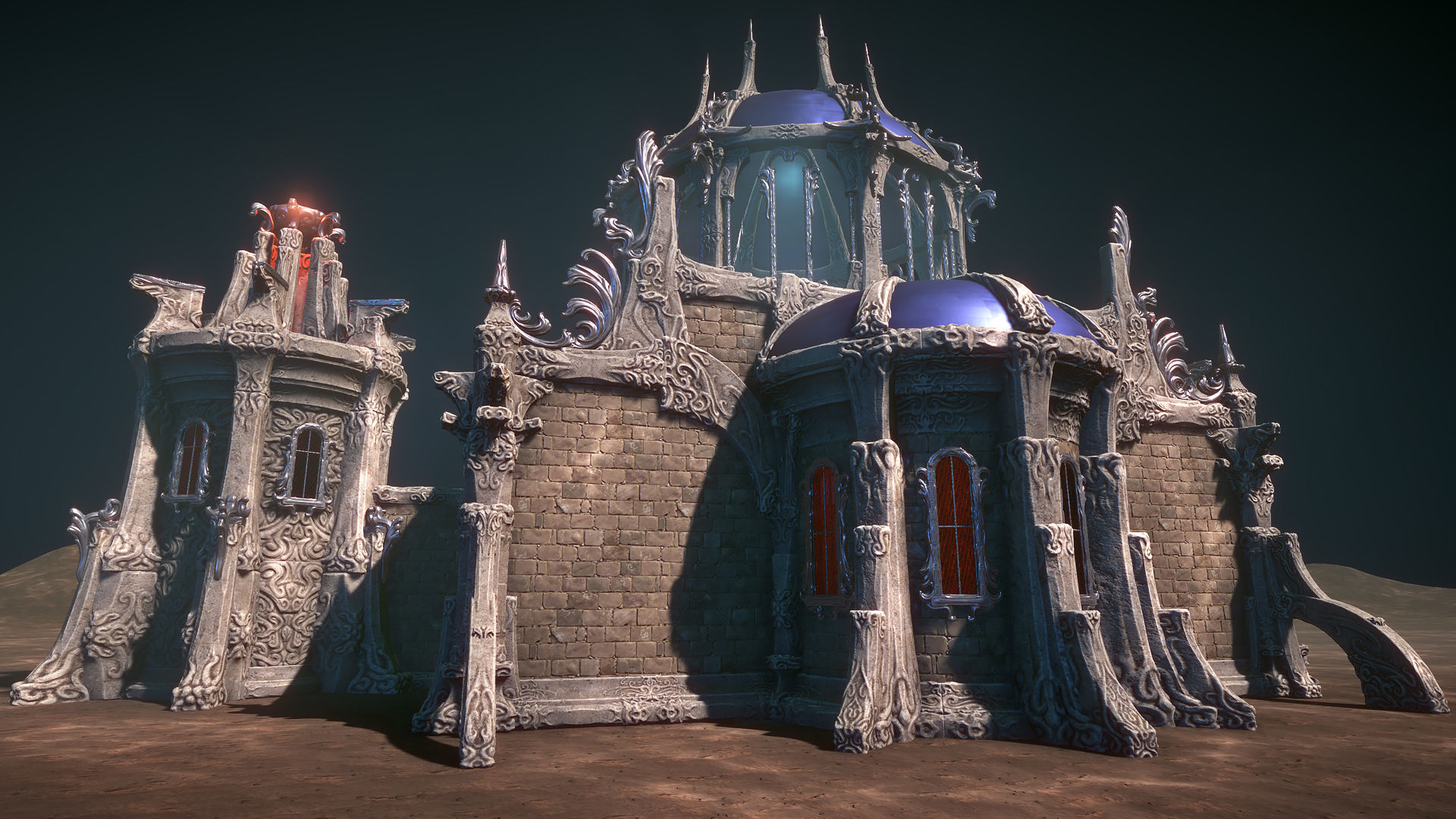 3D model Desert temple constructor VR / AR / low-poly | CGTrader